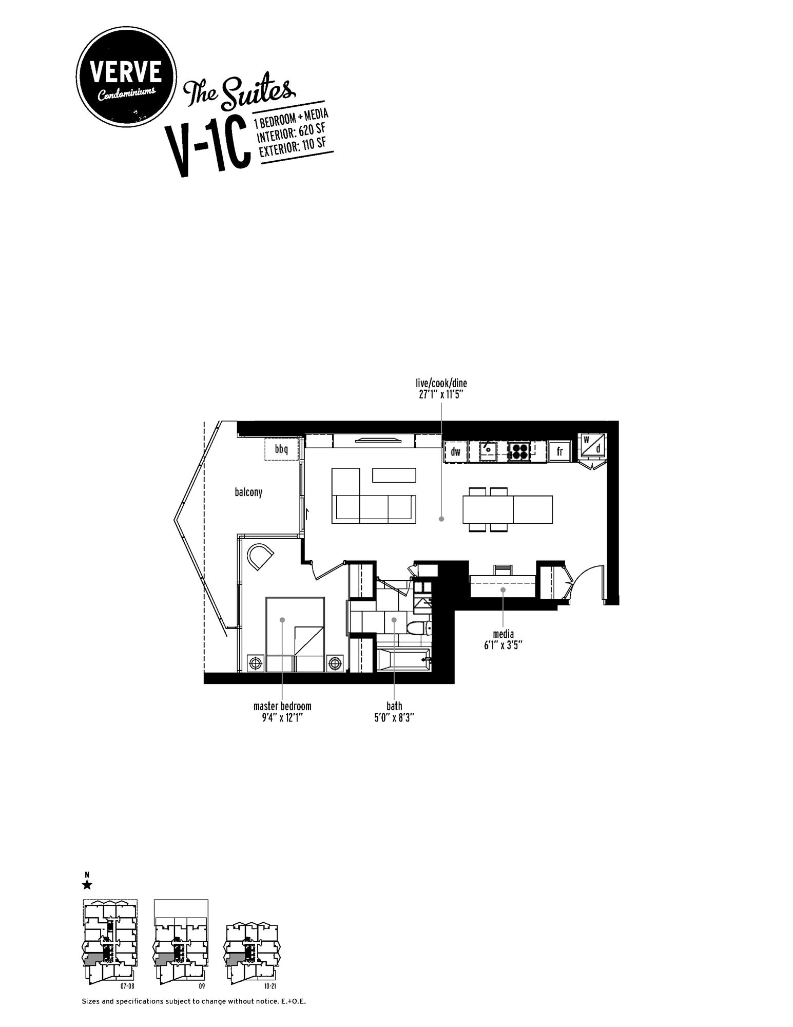 Verve - V-1C Floor Plan, Calgary AB | Livabl