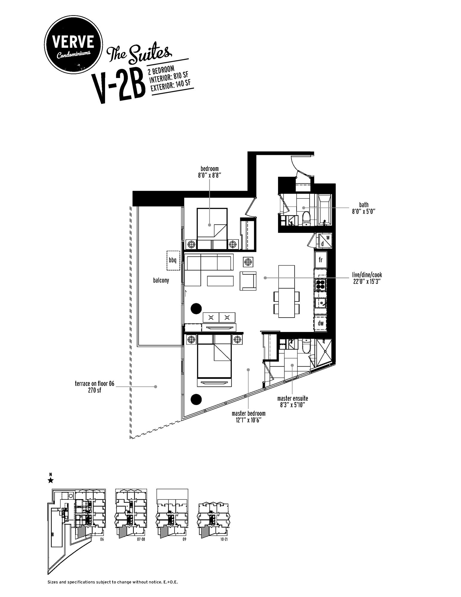 Verve - V-2B Floor Plan, Calgary AB | Livabl