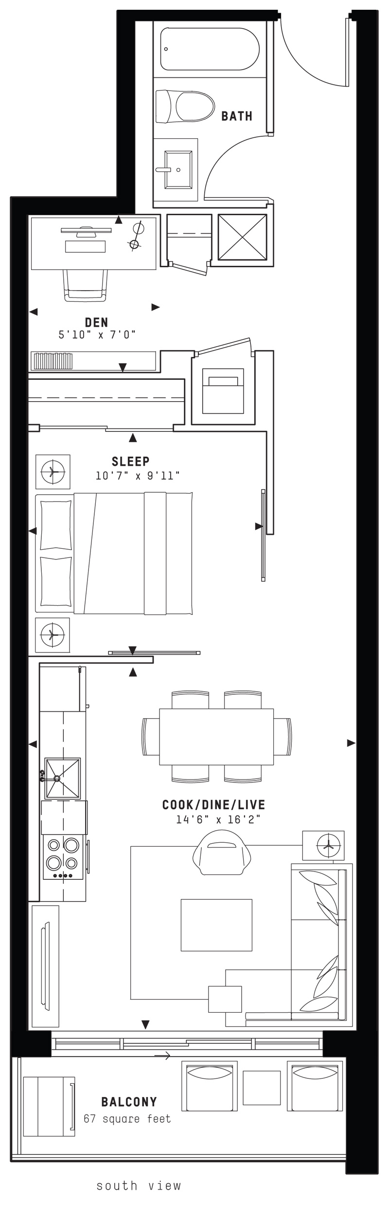 DUKE Condos | 1D-E2 | Floor Plans and Pricing