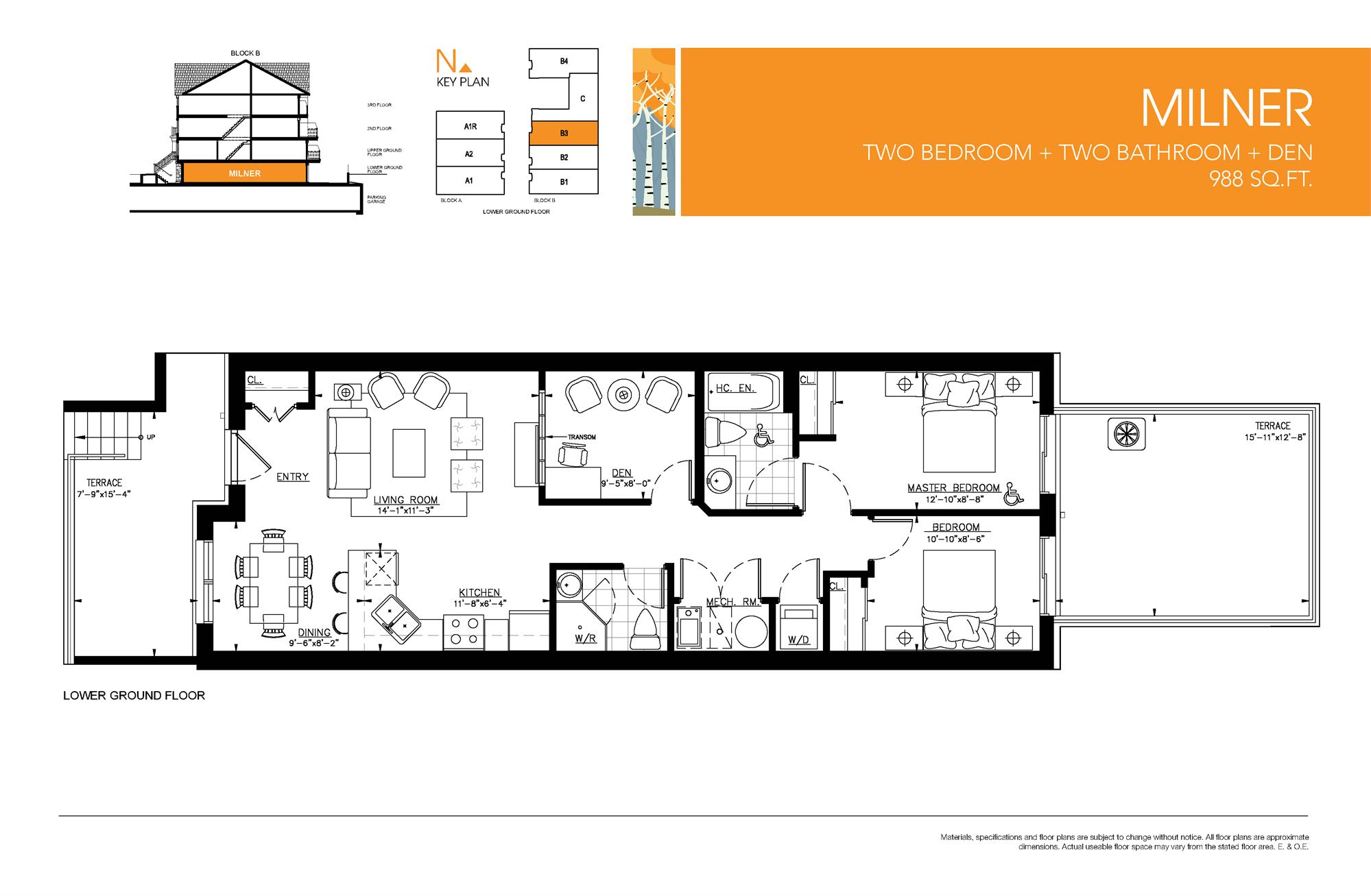 Birch - Milner Floor Plan, Toronto ON | Livabl
