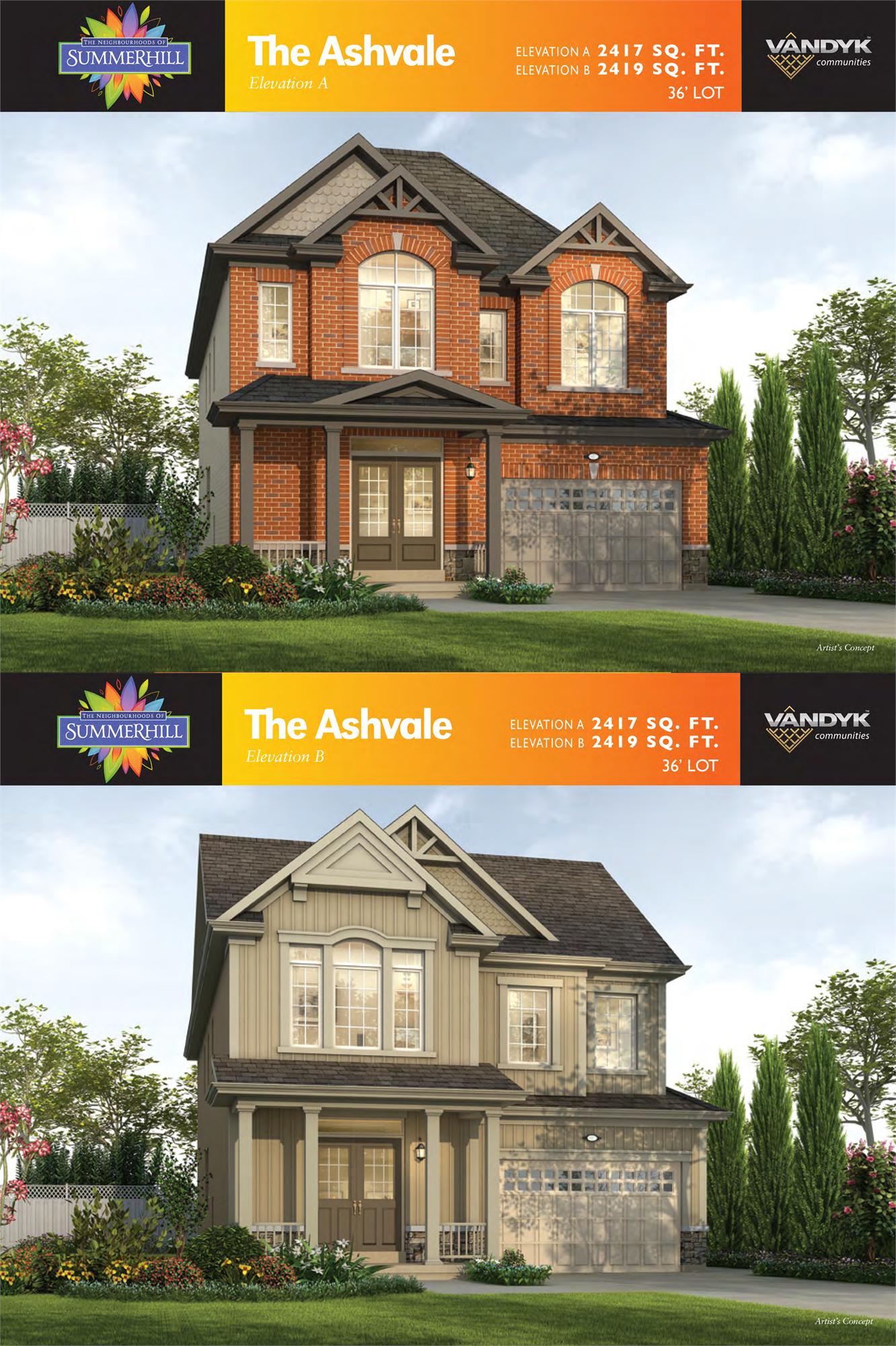 The Neighbourhoods of Summerhill - Ashvale A Floor Plan, Shelburne ON ...