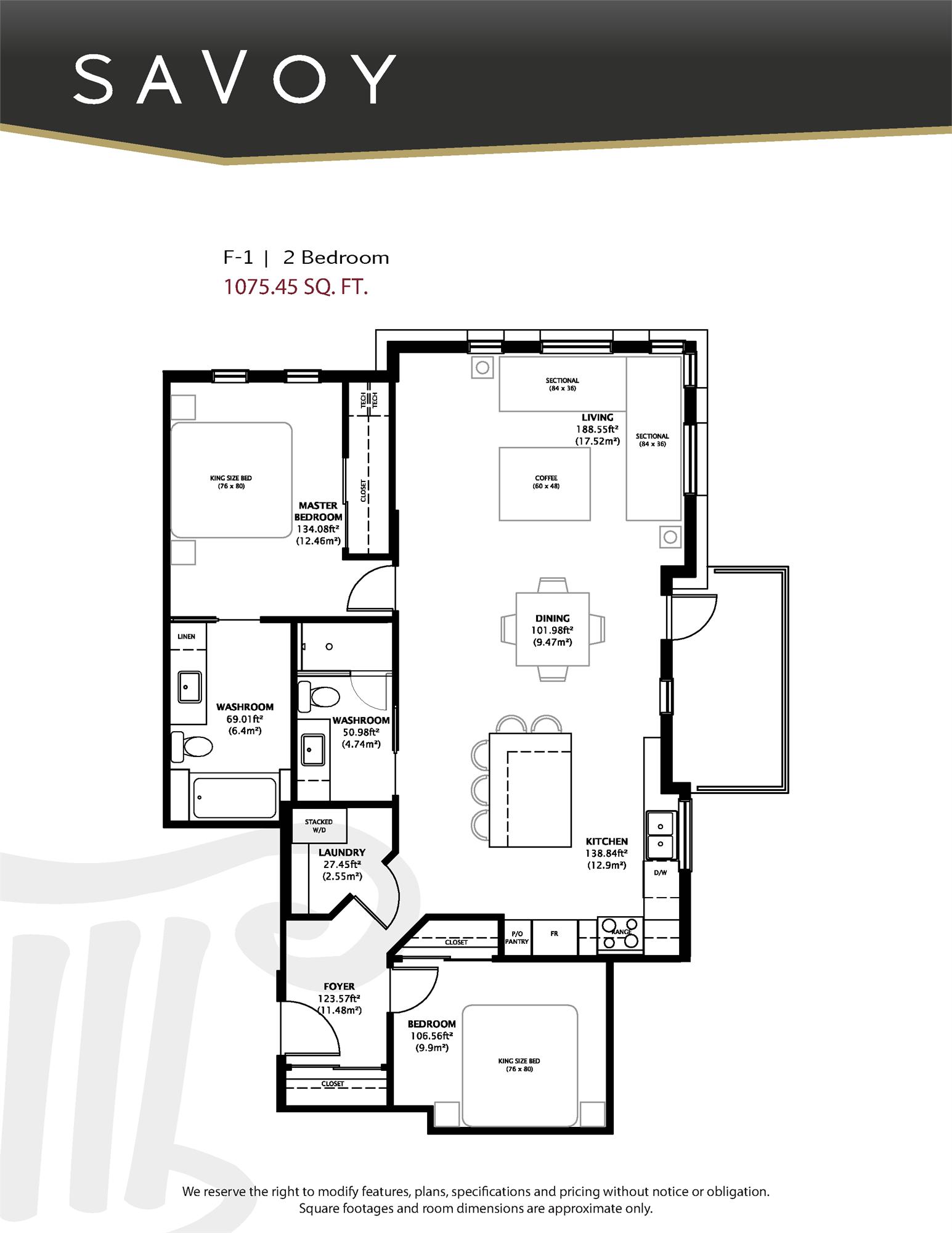 SAVOY | F | Floor Plans and Pricing