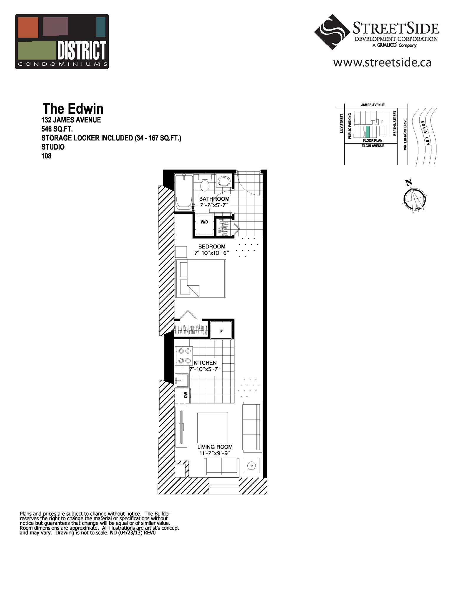 District Condominiums - Edwin Floor Plan, Winnipeg MB | Livabl