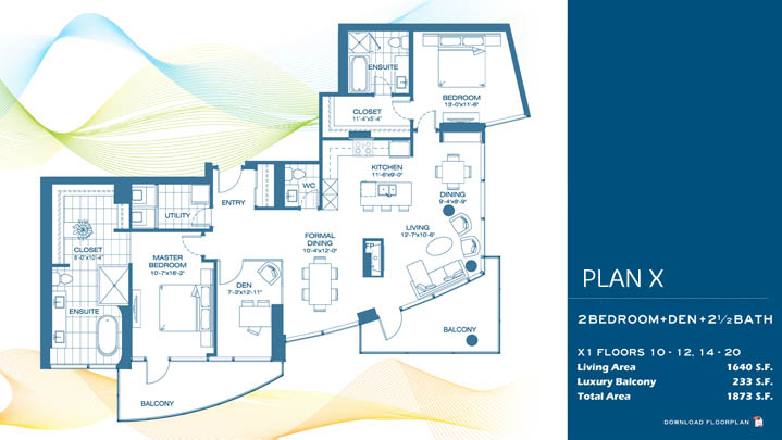 The Pearl on Jasper - X1 Floor Plan, Edmonton AB | Livabl
