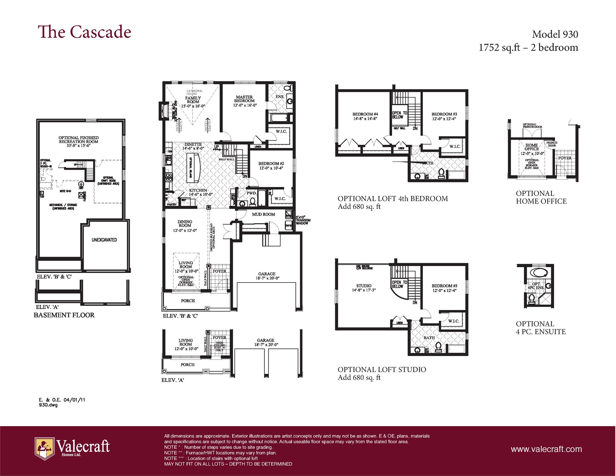 Bradley Estates - Cascade III Floor Plan, Ottawa ON | Livabl
