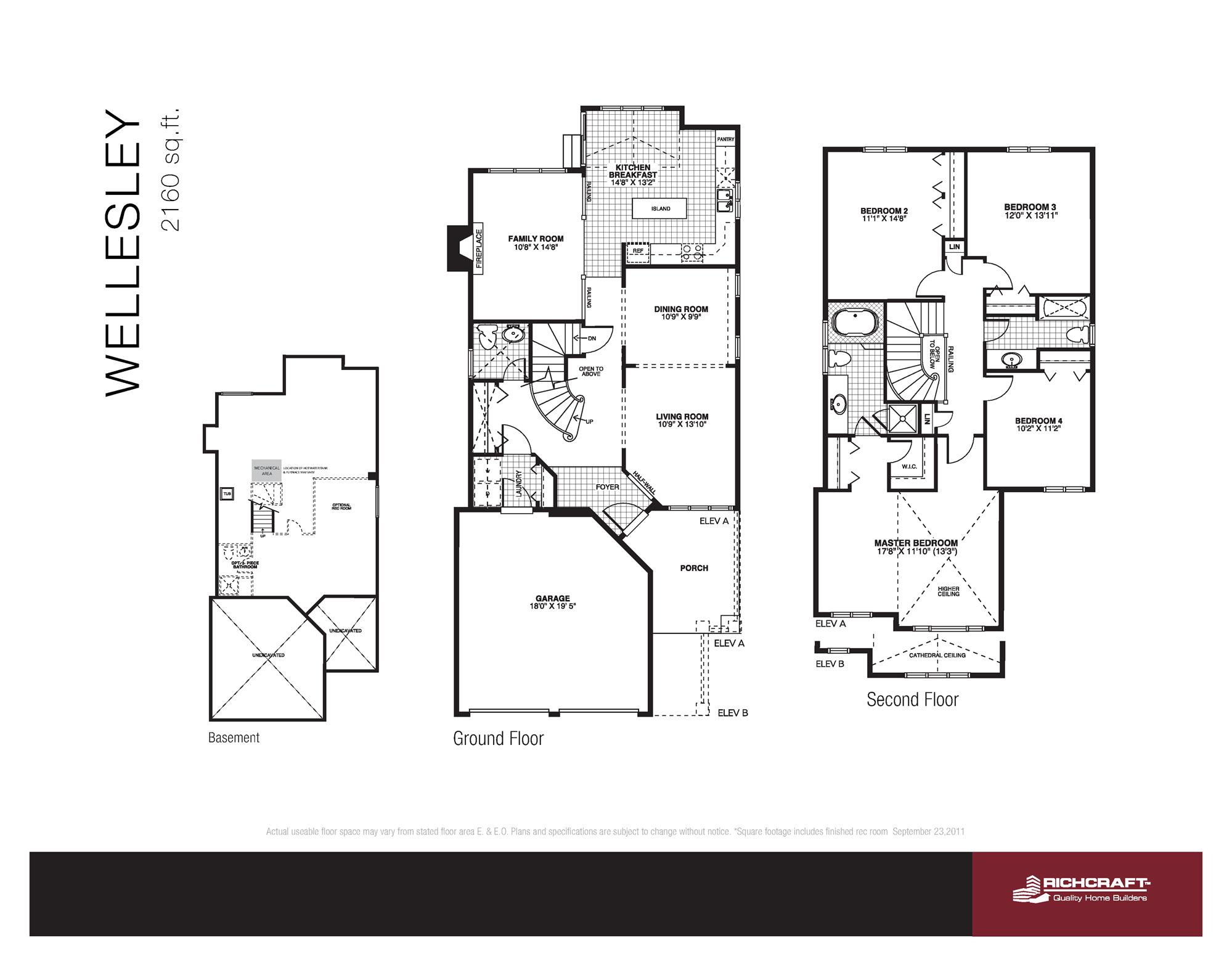 The Landing at Riverside South - The Wellesley Floor Plan, Ottawa ON ...