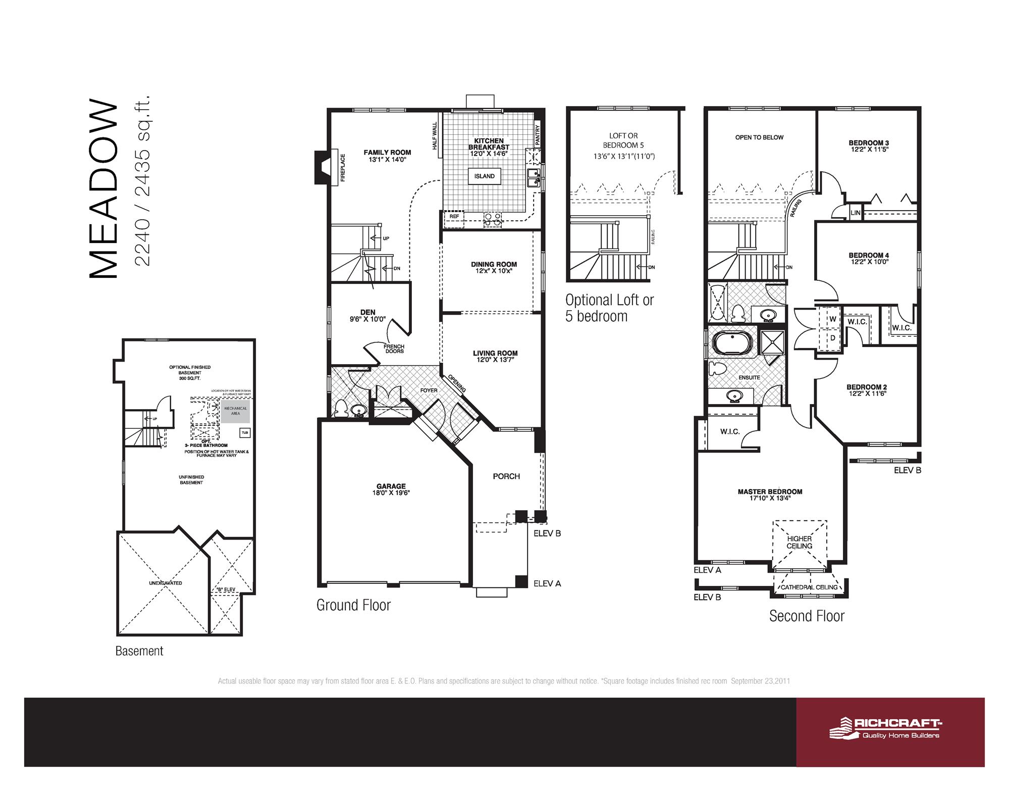 The Landing at Riverside South - The Meadow Floor Plan, Ottawa ON | Livabl