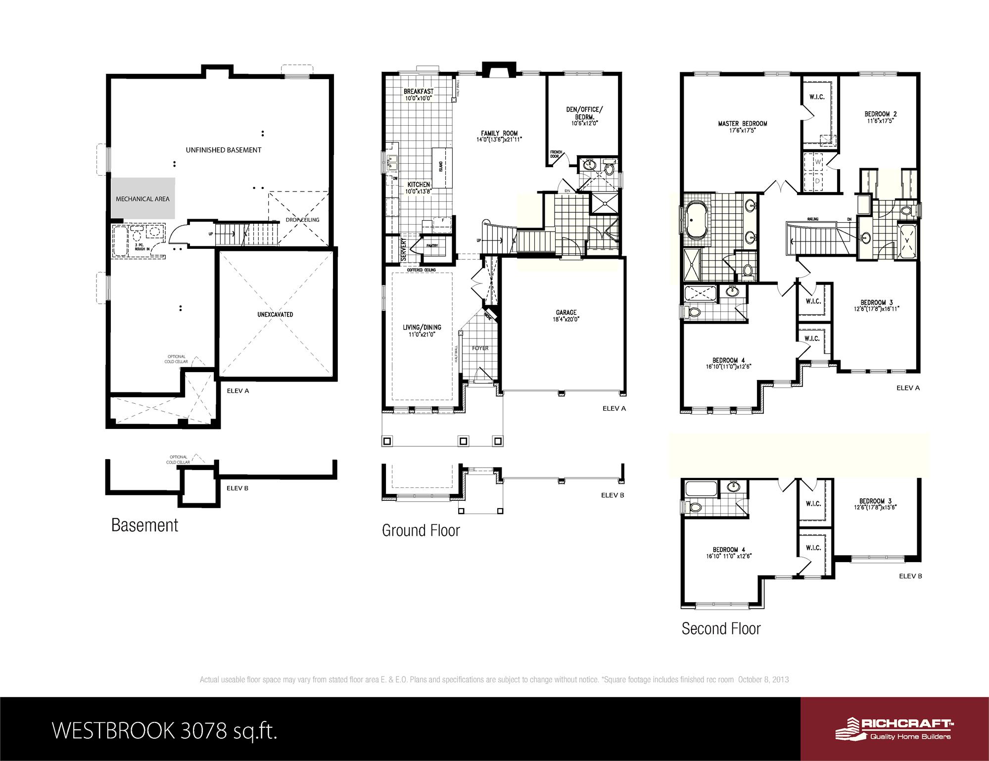 The Landing at Riverside South - The Westbrook Floor Plan, Ottawa ON ...