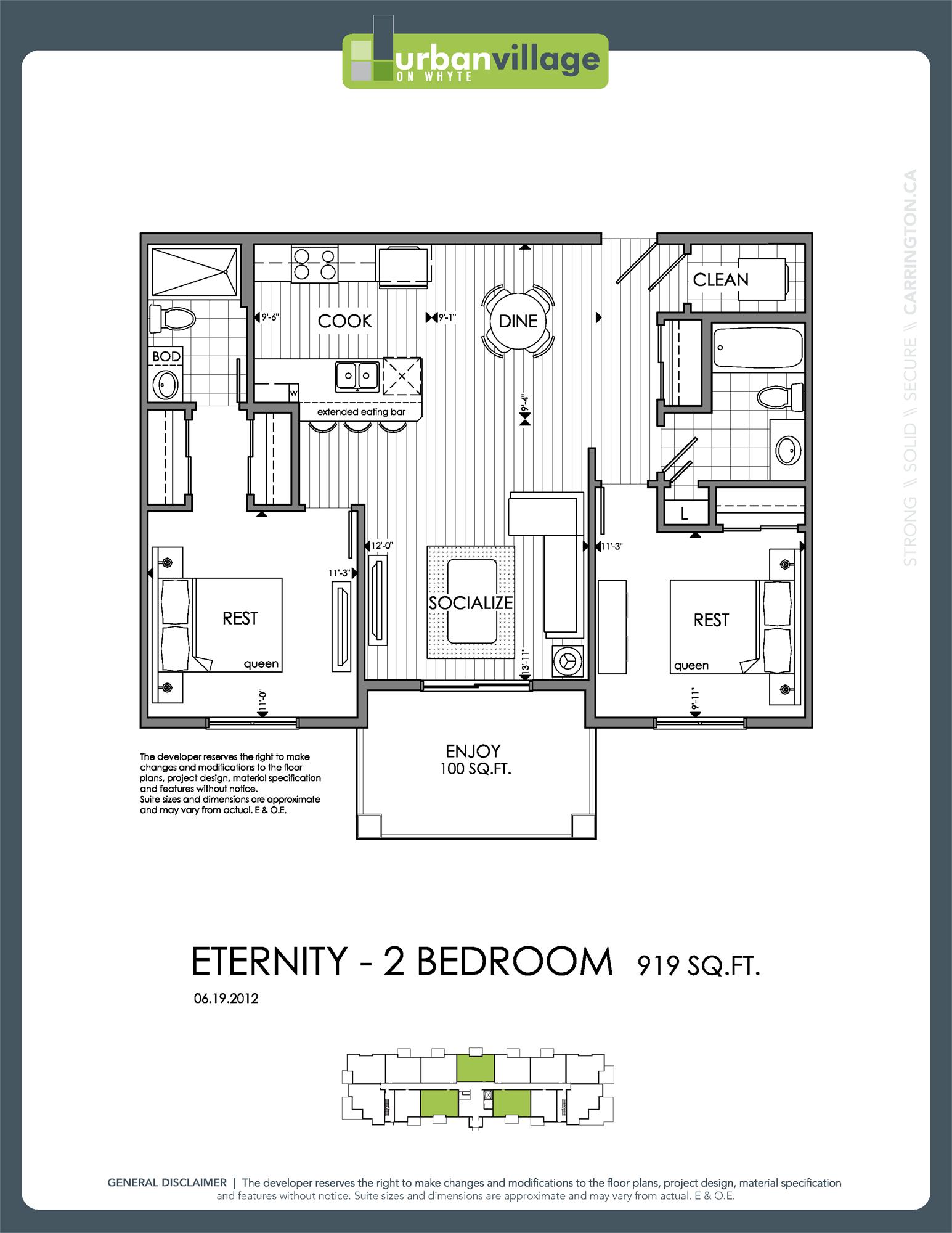 Urban Village - Eternity Floor Plan, Edmonton AB | Livabl