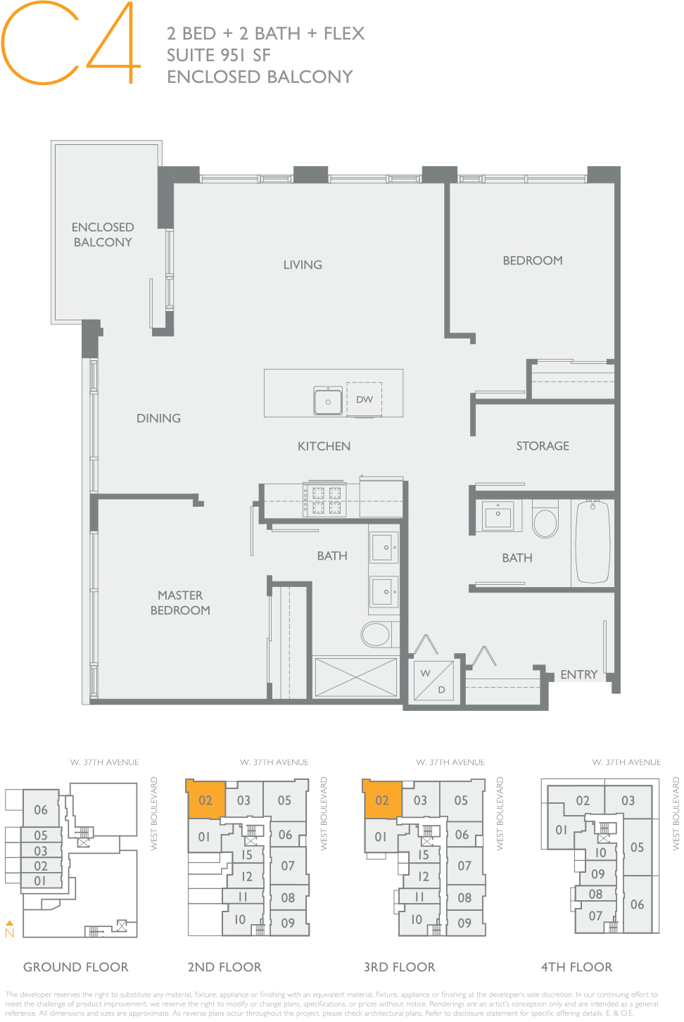 Boulevard Residences - C4 Floor Plan, Vancouver BC | Livabl