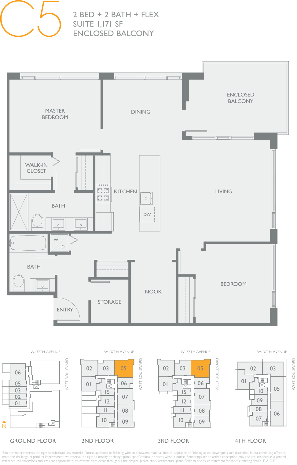 Boulevard Residences - C5 Floor Plan, Vancouver BC | Livabl