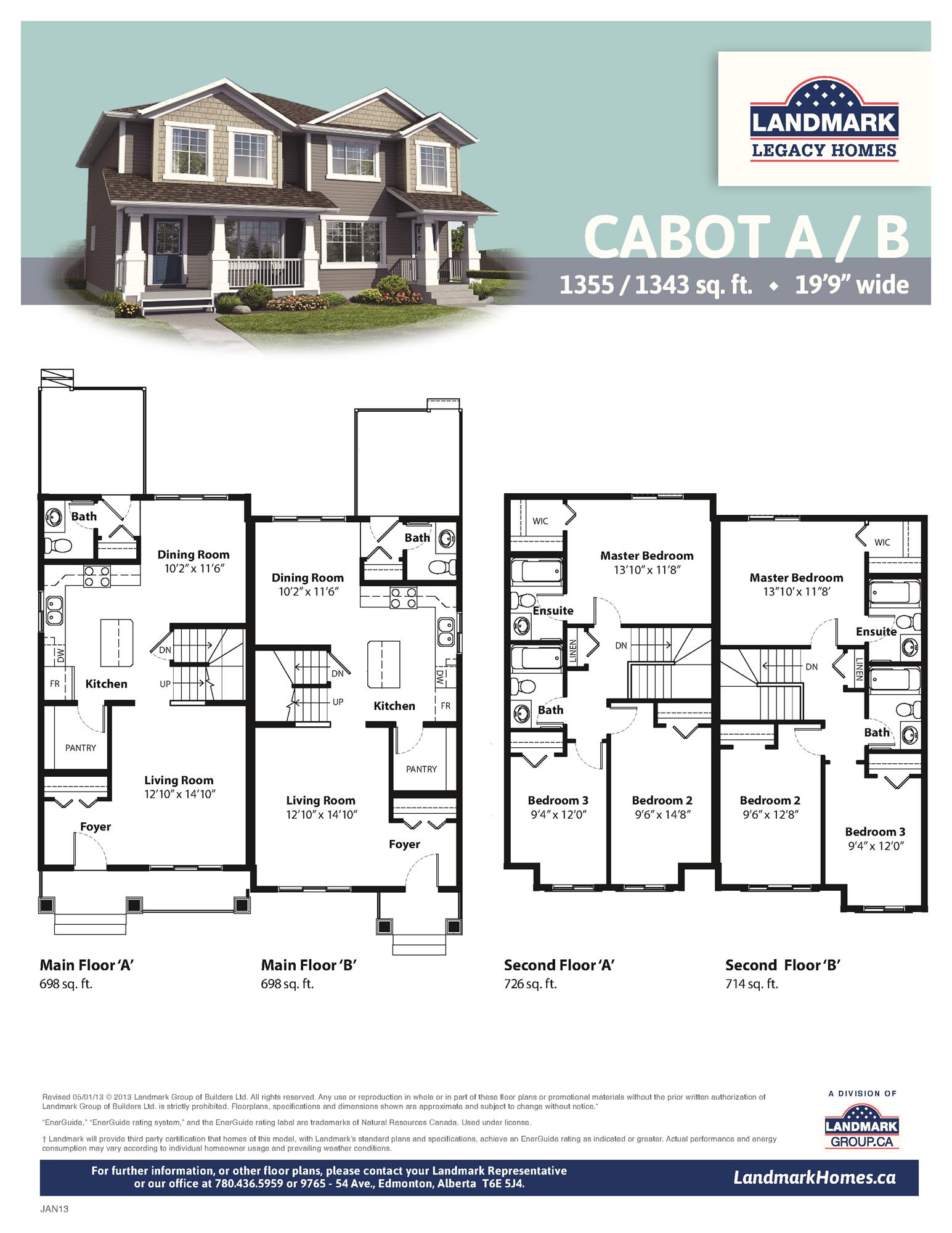 Holyrood - Cabot A/B Floor Plan, Edmonton AB | Livabl
