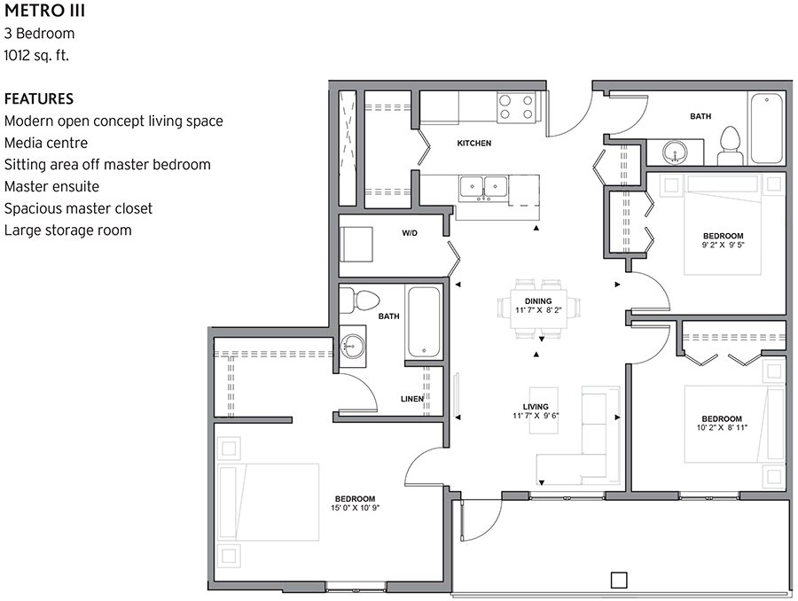 Heritage Valley Station - Metro III Floor Plan, Edmonton AB | Livabl