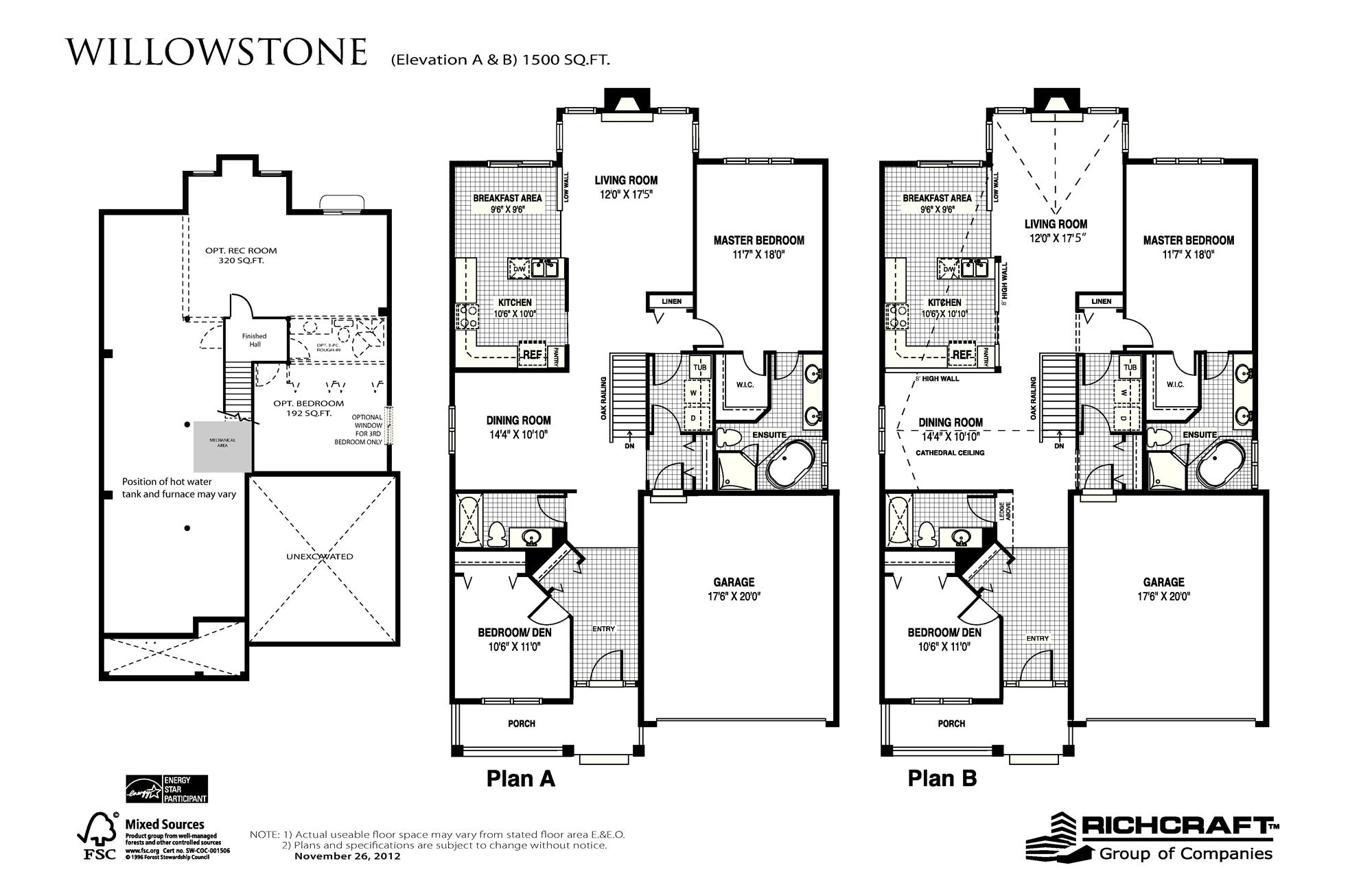 Notting Hill - Willowstone Floor Plan, Ottawa ON | Livabl
