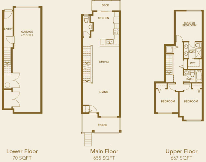 Two Birds Townhomes | A3 | Floor Plans and Pricing