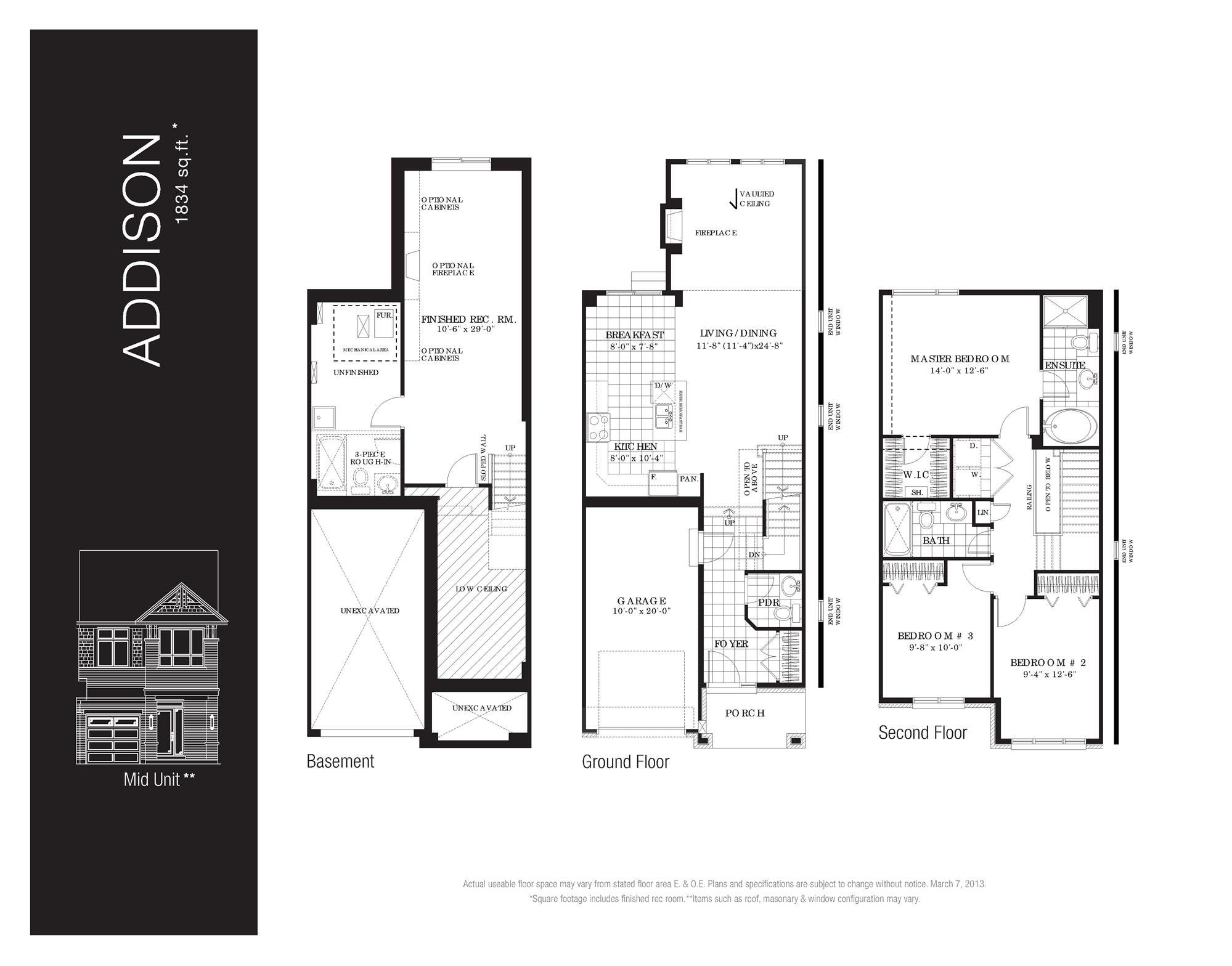 Kanata Lakes (Richcraft) - Addison Floor Plan, Ottawa ON | Livabl