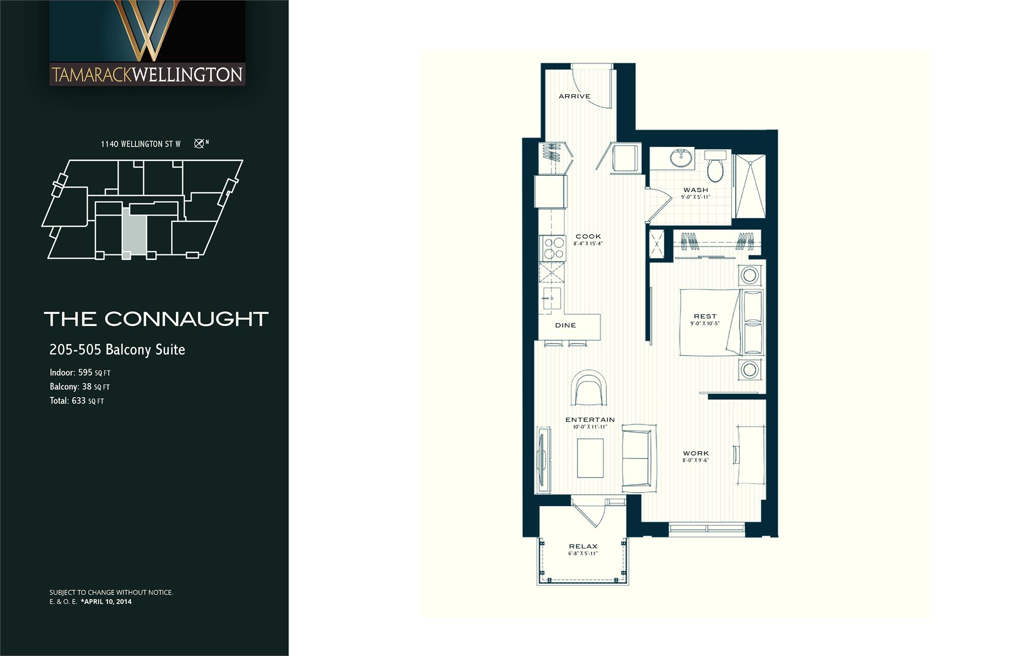 Tamarack Wellington - Connaught Floor Plan, Ottawa ON | Livabl