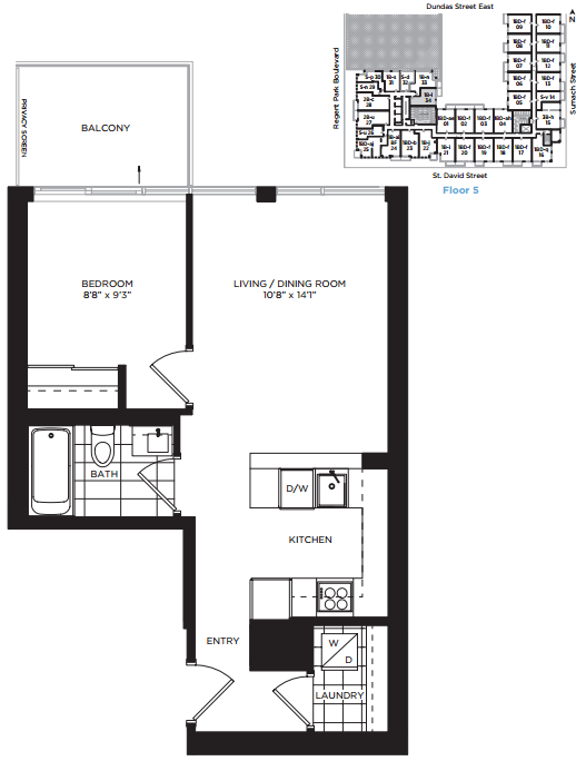 One Park Place South Tower - Maple Floor Plan, Toronto ON | Livabl