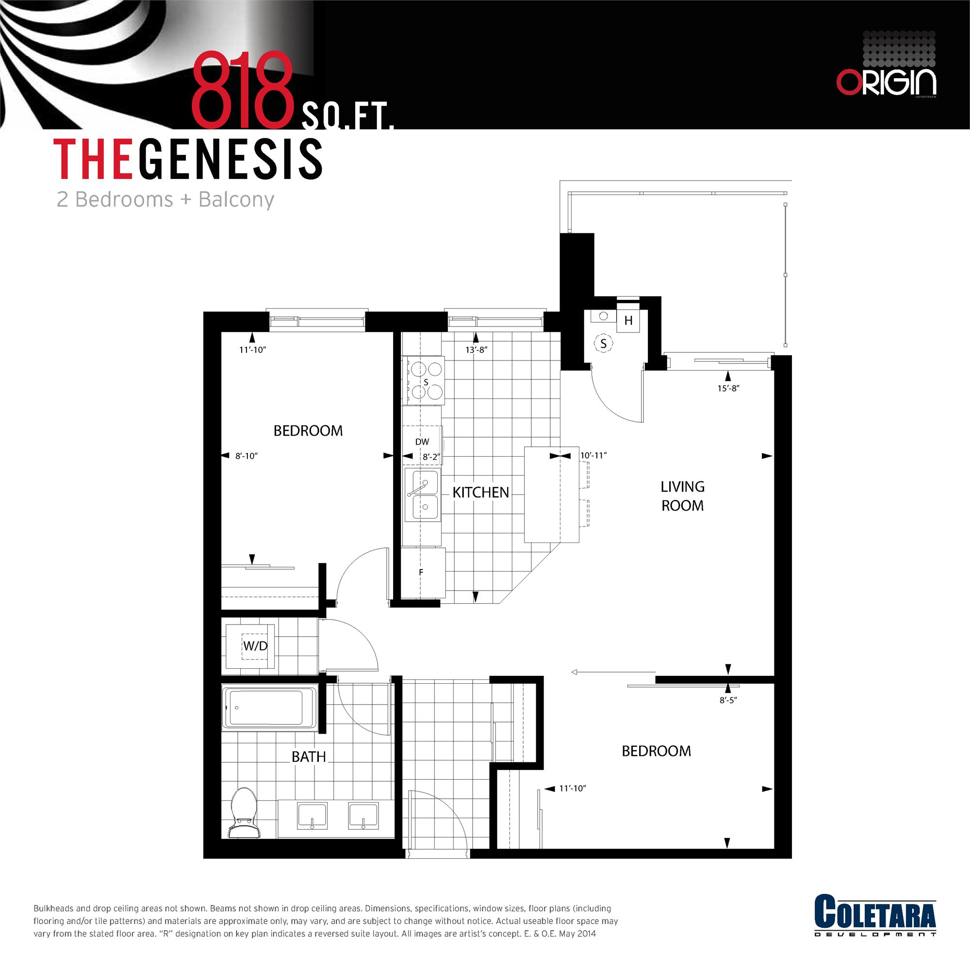 ORIGIN Condominiums - The Genesis Floor Plan, Milton ON | Livabl