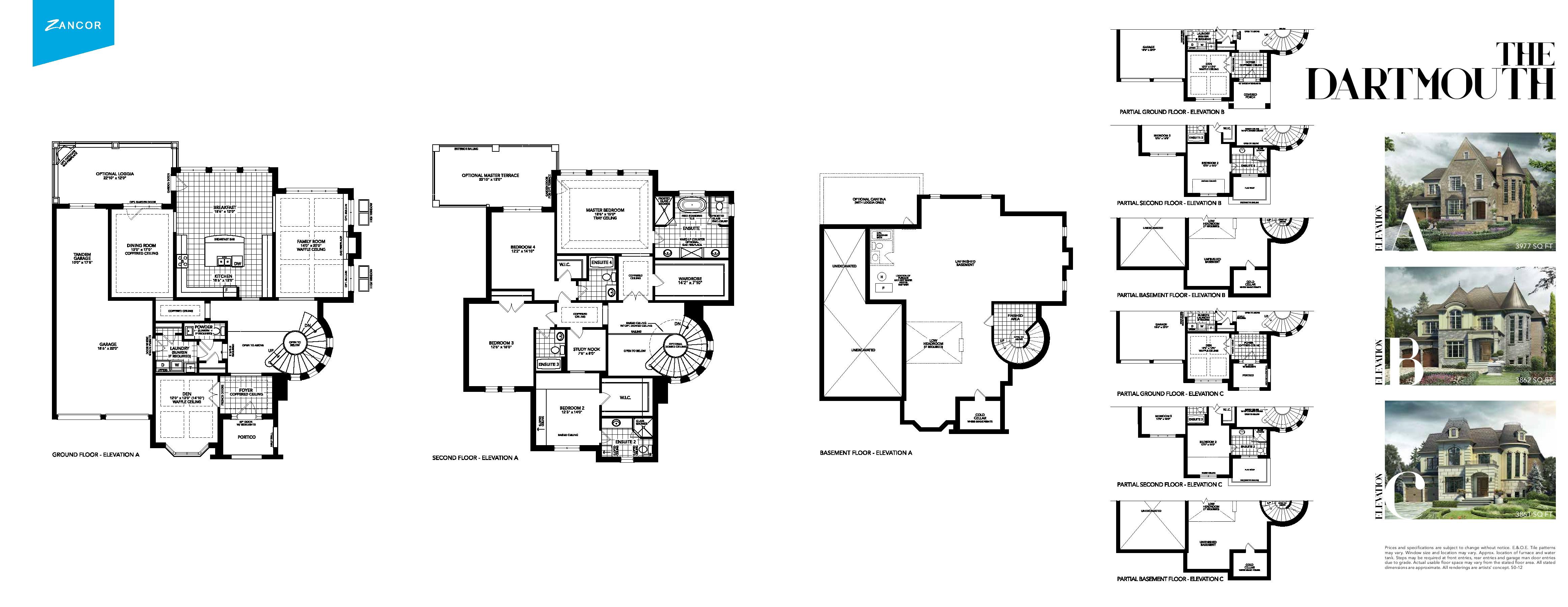 The Dartmouth floor plan at The Castles of King City in King, ON