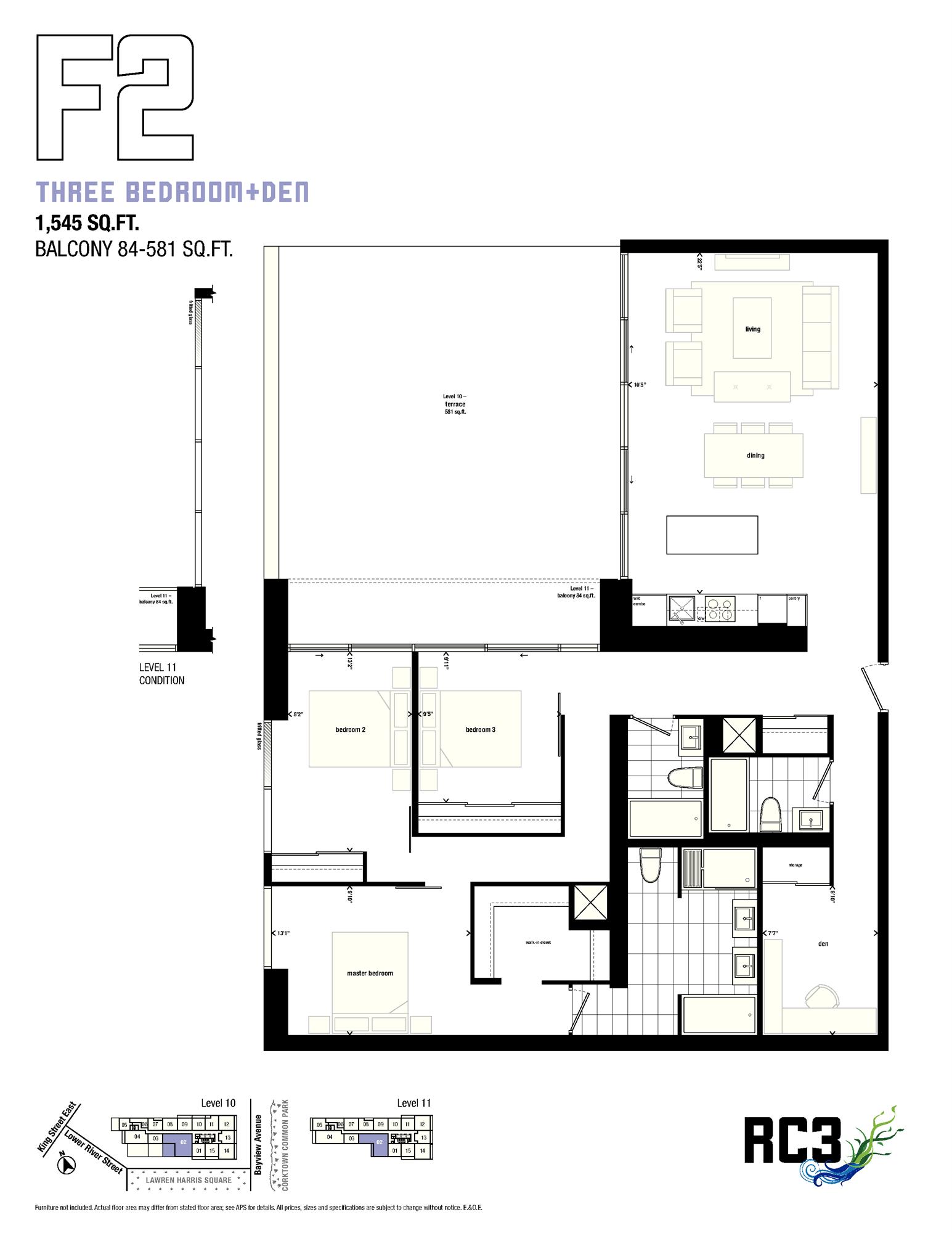 River City Phase 3 - F2 Floor Plan, Toronto ON | Livabl