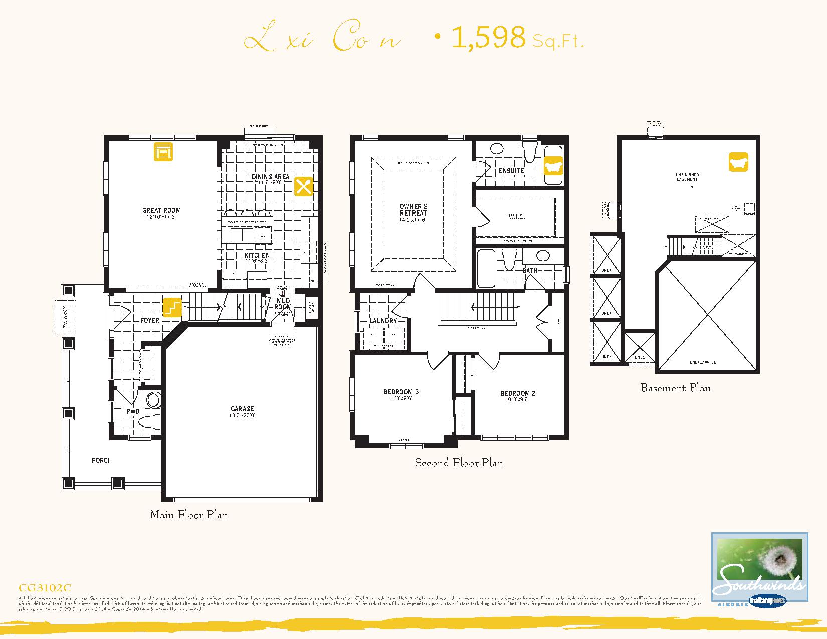 Southwinds by Mattamy Homes - Lexie Corner Floor Plan, Airdrie AB | Livabl