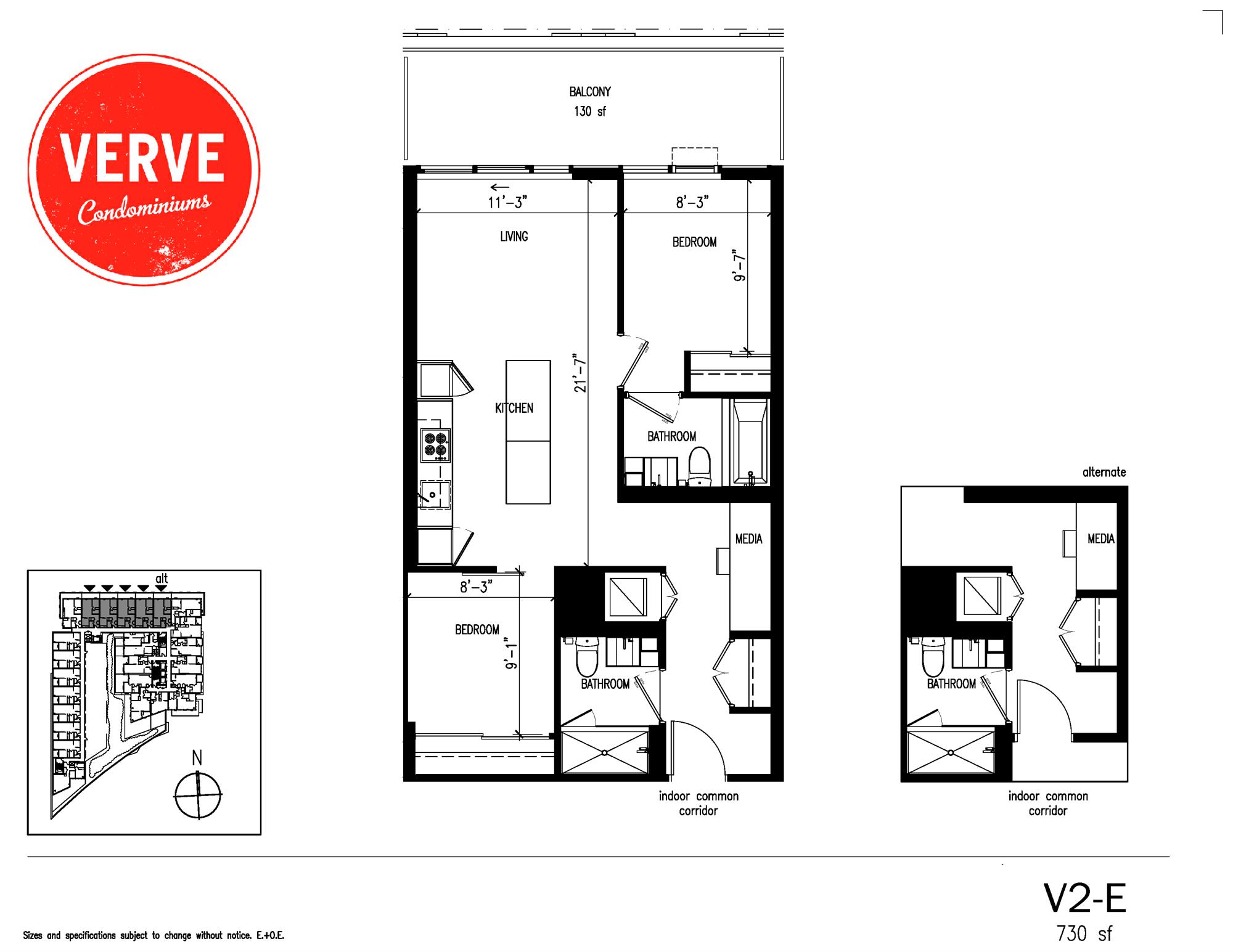Verve - V-2E Floor Plan, Calgary AB | Livabl