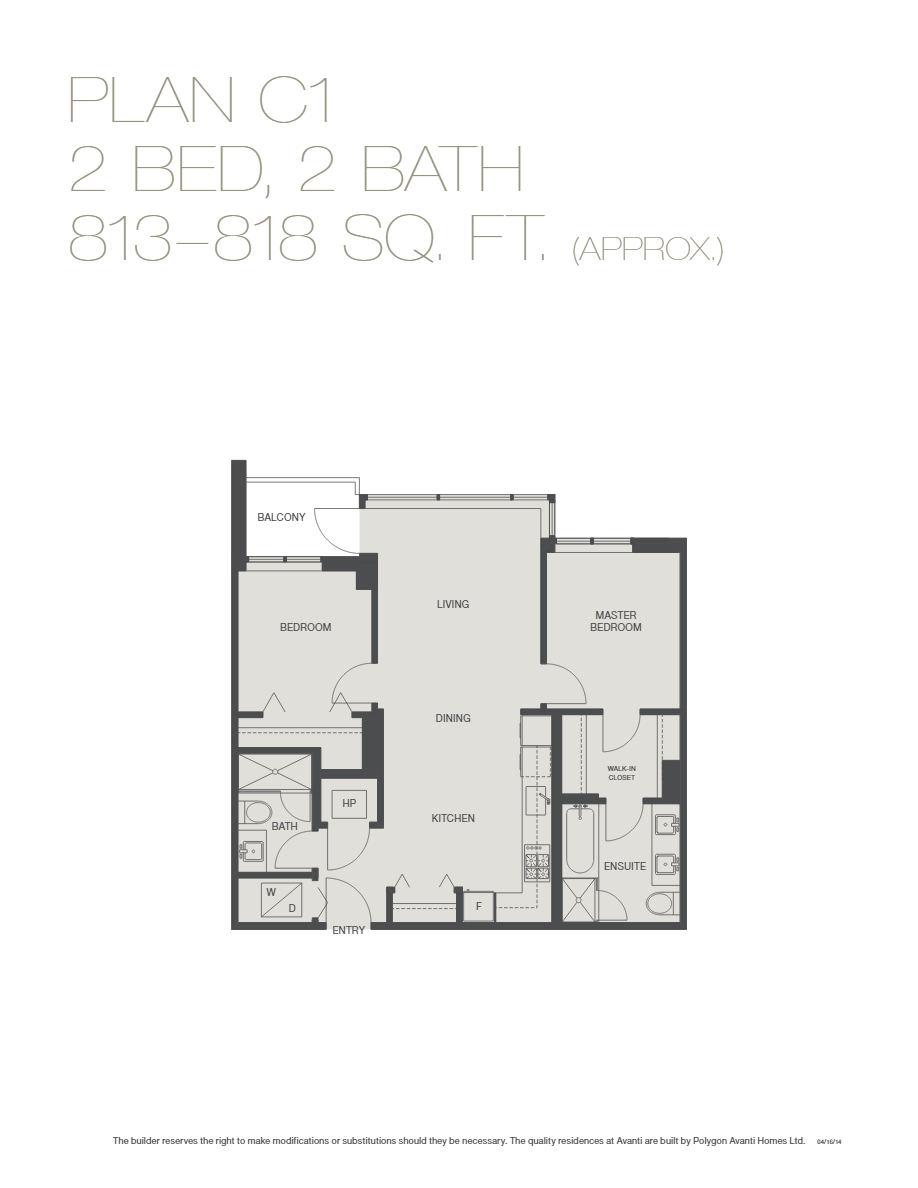 Avanti - C1 Floor Plan, Richmond BC | Livabl