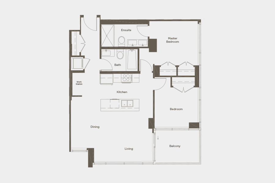 Altitude Tower 2 on Burnaby Mountain - B2 Floor Plan, Burnaby BC | Livabl