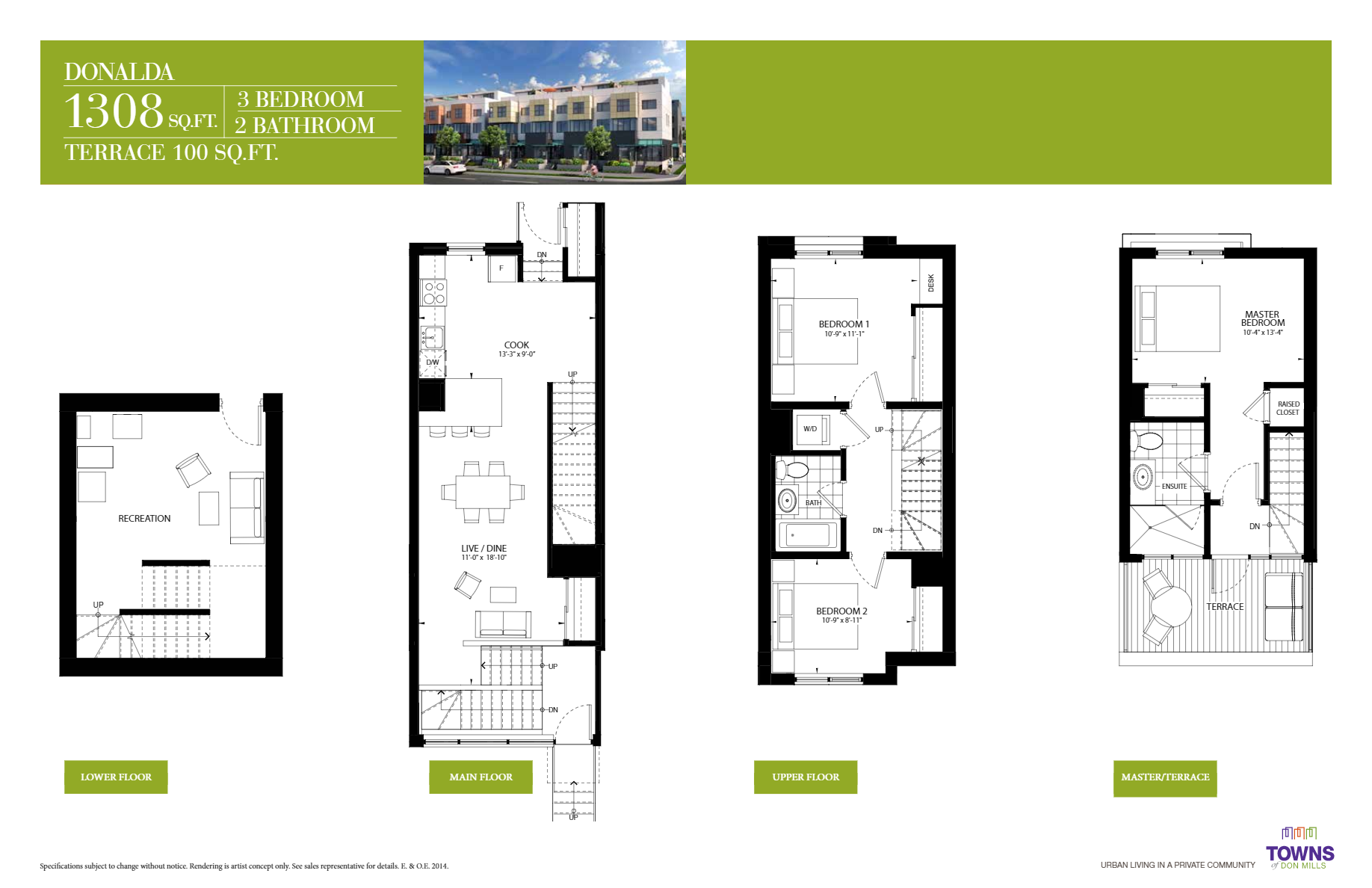 Towns of Don Mills - Donalda Floor Plan, Toronto ON | Livabl