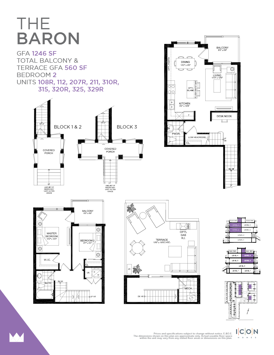 Royal York Urban Towns - Baron Floor Plan, Toronto ON | Livabl