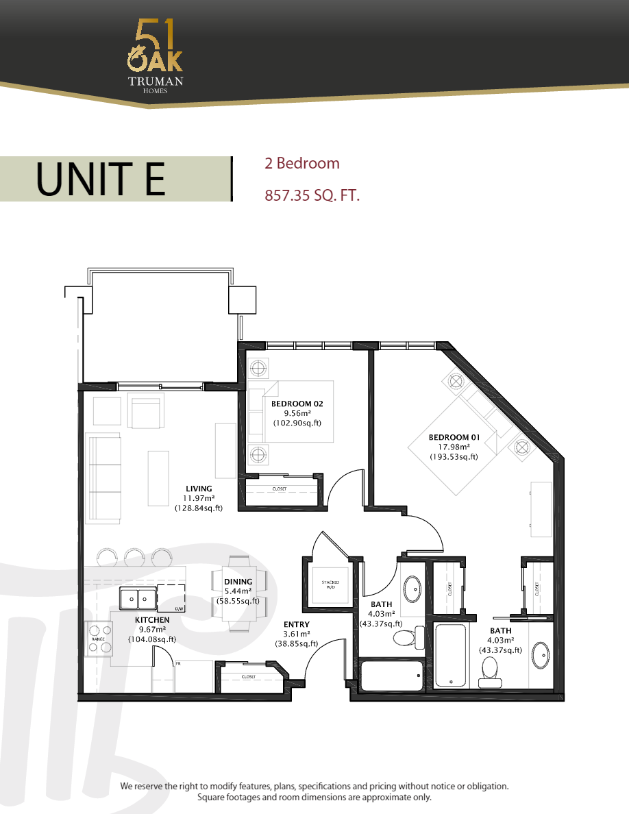 51 Oak | E | Floor Plans and Pricing