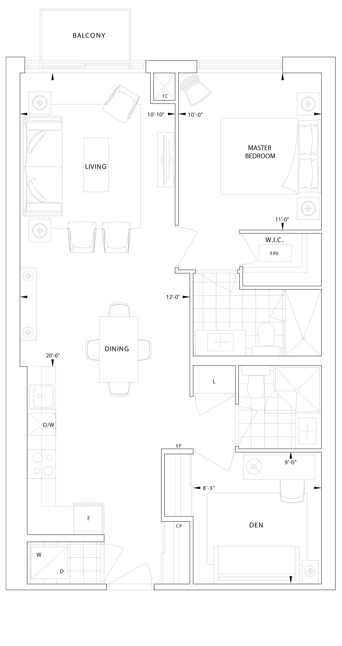 101 Erskine - 1Y+D Floor Plan, Toronto ON | Livabl