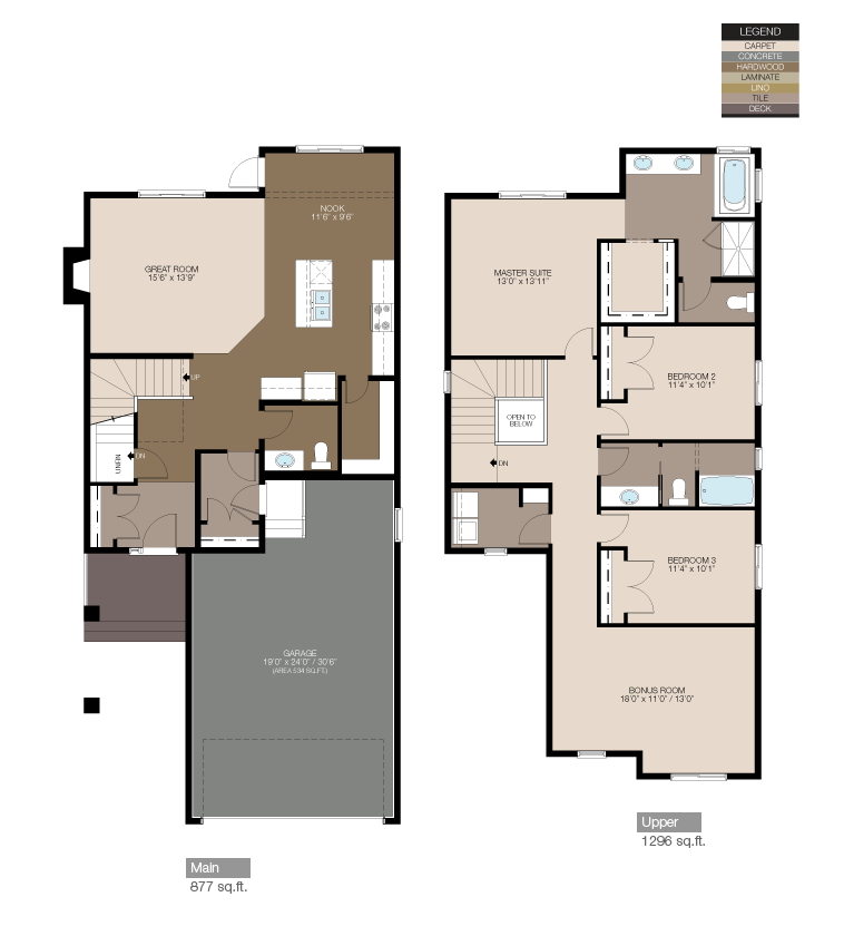 Evanston - Ridgeway Floor Plan, Calgary AB | Livabl