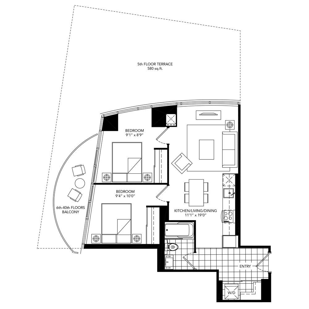 Claridge Icon - Nelson Floor Plan, Ottawa ON | Livabl