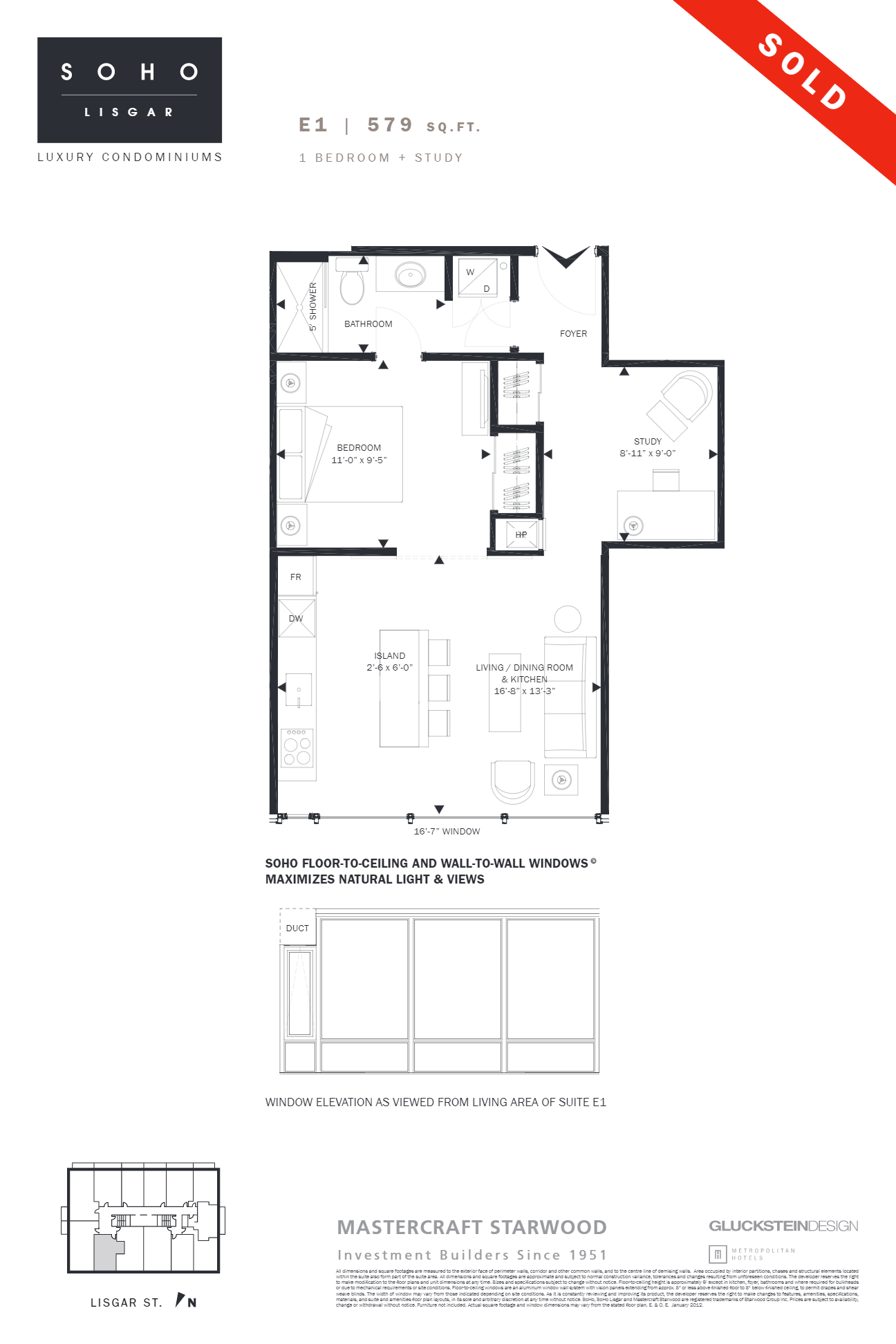 SoHo Lisgar - E1 Floor Plan, Ottawa ON | Livabl