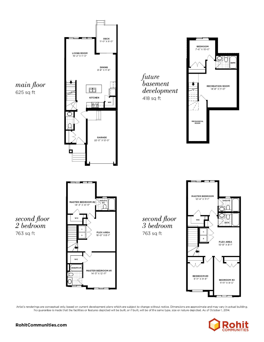 Glenridding Ravine Townhomes - The Carlton Floor Plan, Edmonton AB | Livabl