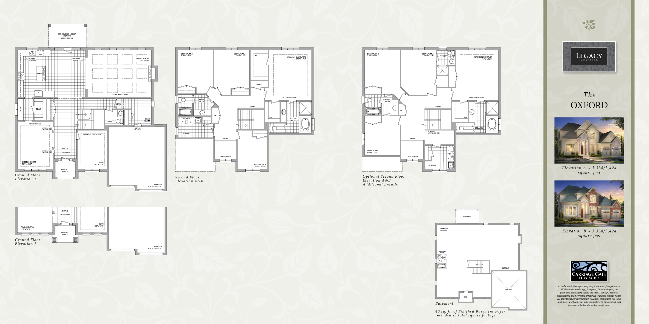 Legacy Ancaster - The Oxford Floor Plan, Hamilton ON | Livabl
