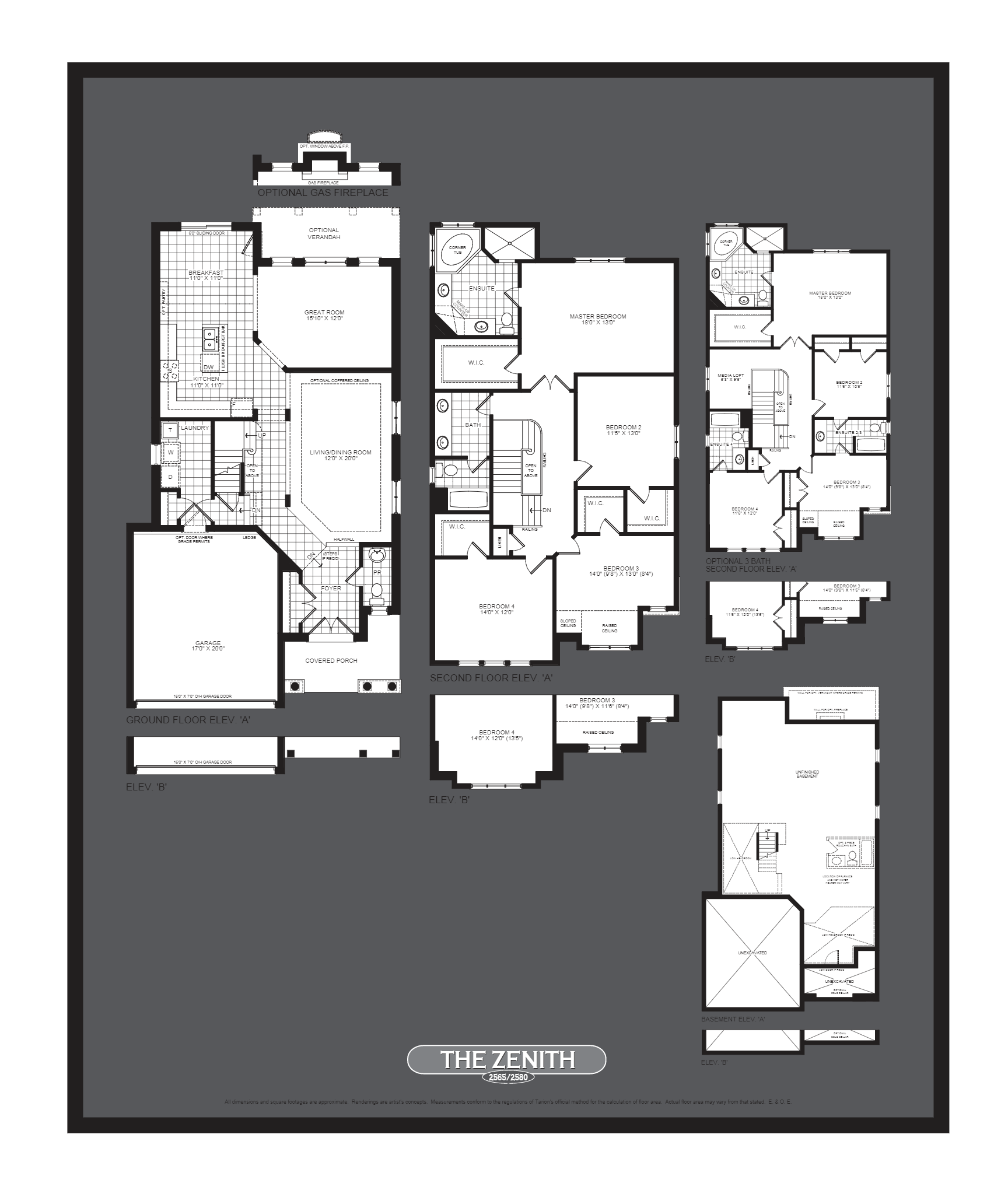 Highland Ridge of Orangeville - The Zenith A Floor Plan, Amaranth ON ...