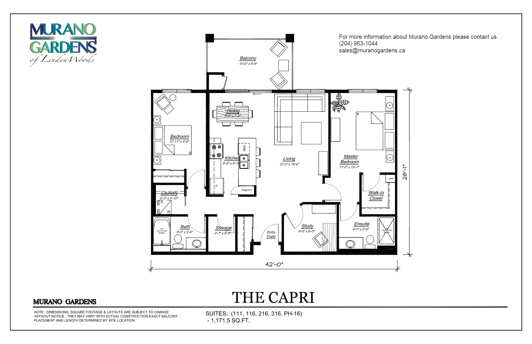 Murano Gardens of Linden Woods | 116 | Floor Plans and Pricing
