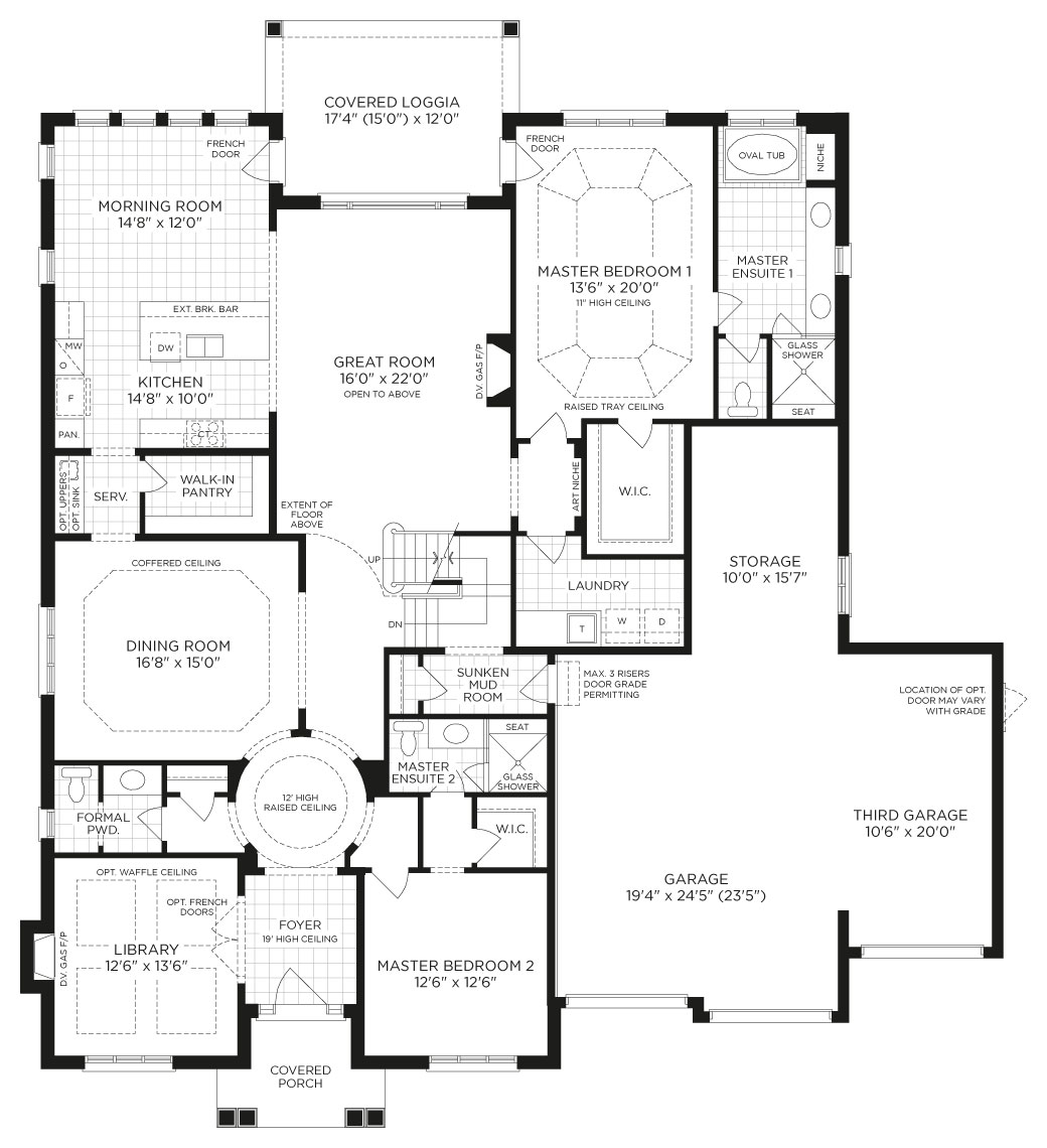 Millard B with Loft floor plan at Bloomington Woods in Whitchurch ...