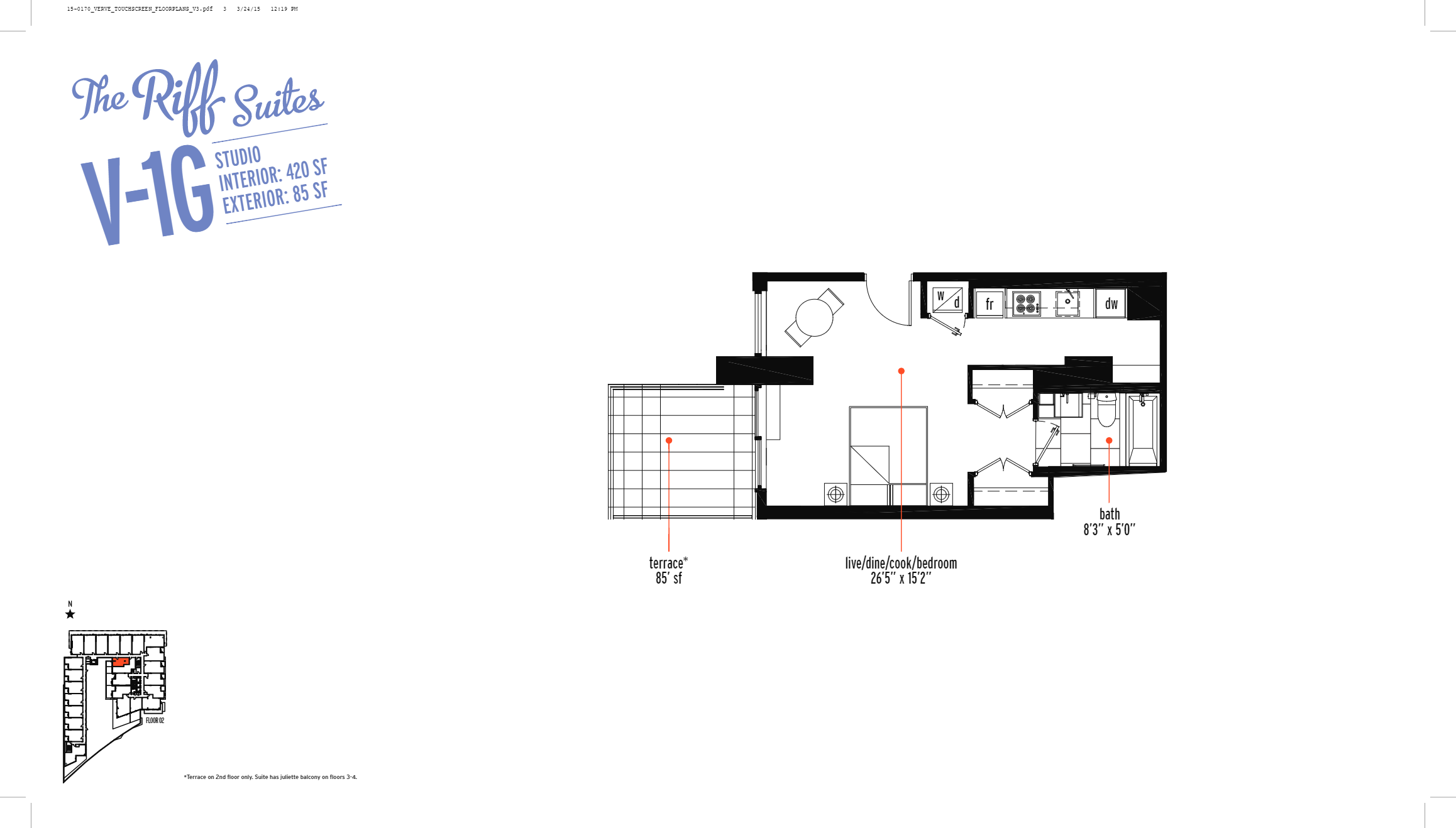 Verve - V-1G Floor Plan, Calgary AB | Livabl