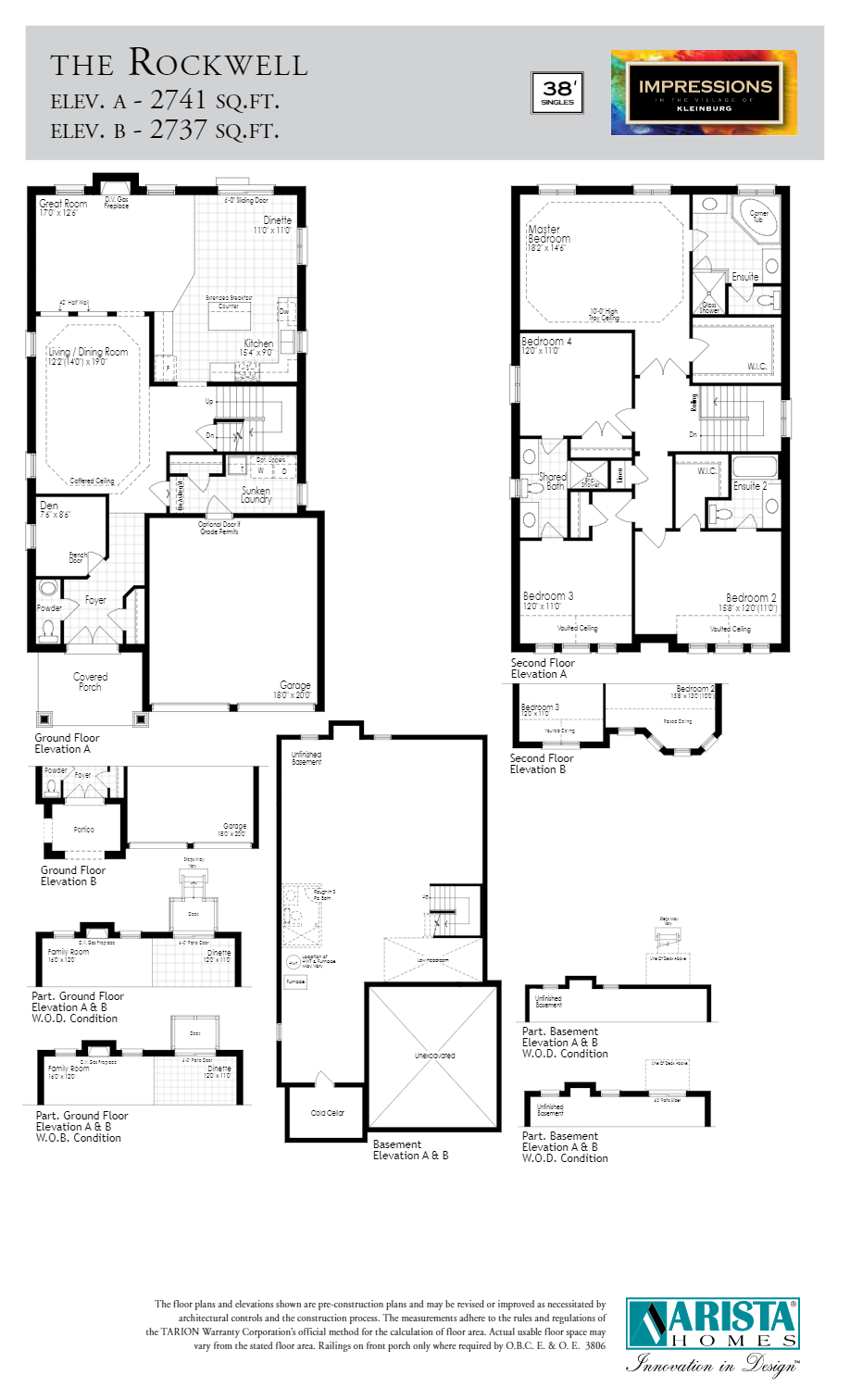 Impressions of Kleinburg - Rockwell Floor Plan, Vaughan ON | Livabl
