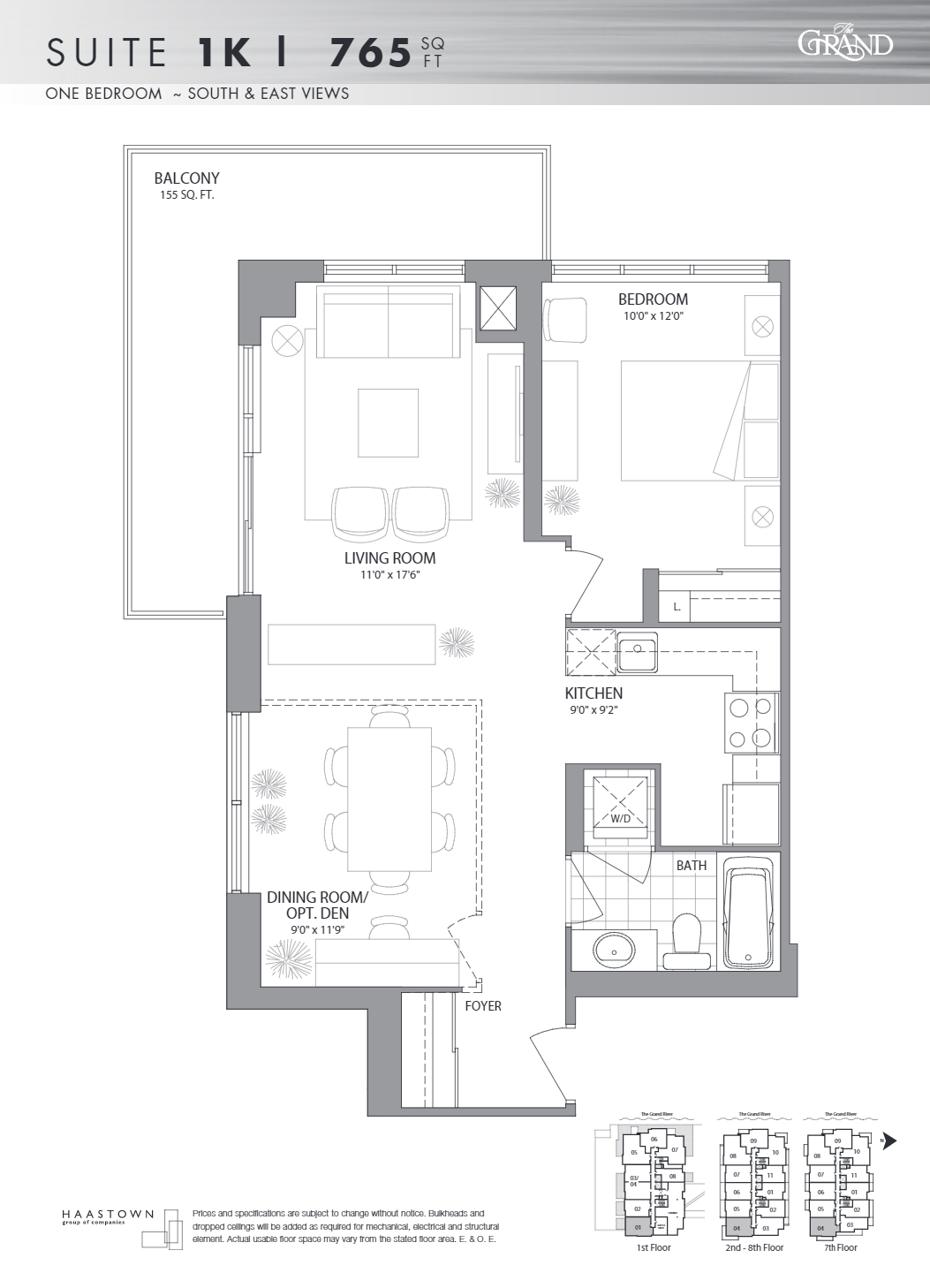 The Grand Condominiums at Waterscape | 1K | Floor Plans and Pricing