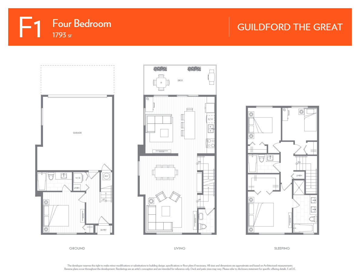 Guildford the Great - F1 Floor Plan, Surrey BC | Livabl