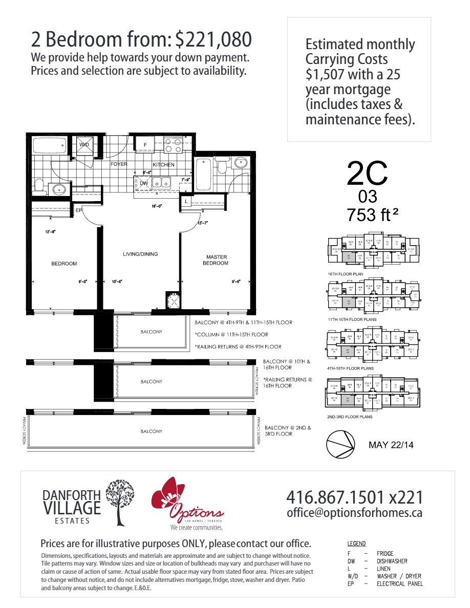 Danforth Village Estates | 2C | Floor Plans and Pricing