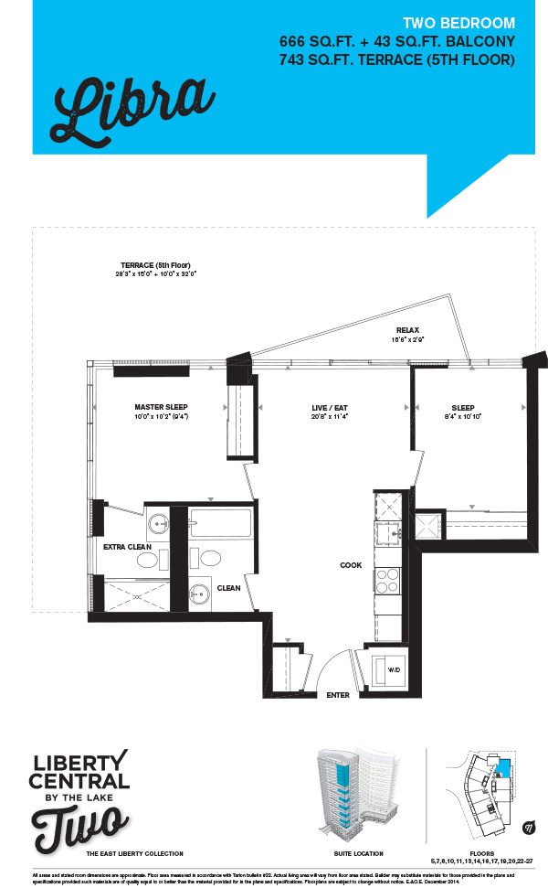 Liberty Central Phase 2 - Libra Floor Plan, Toronto ON | Livabl