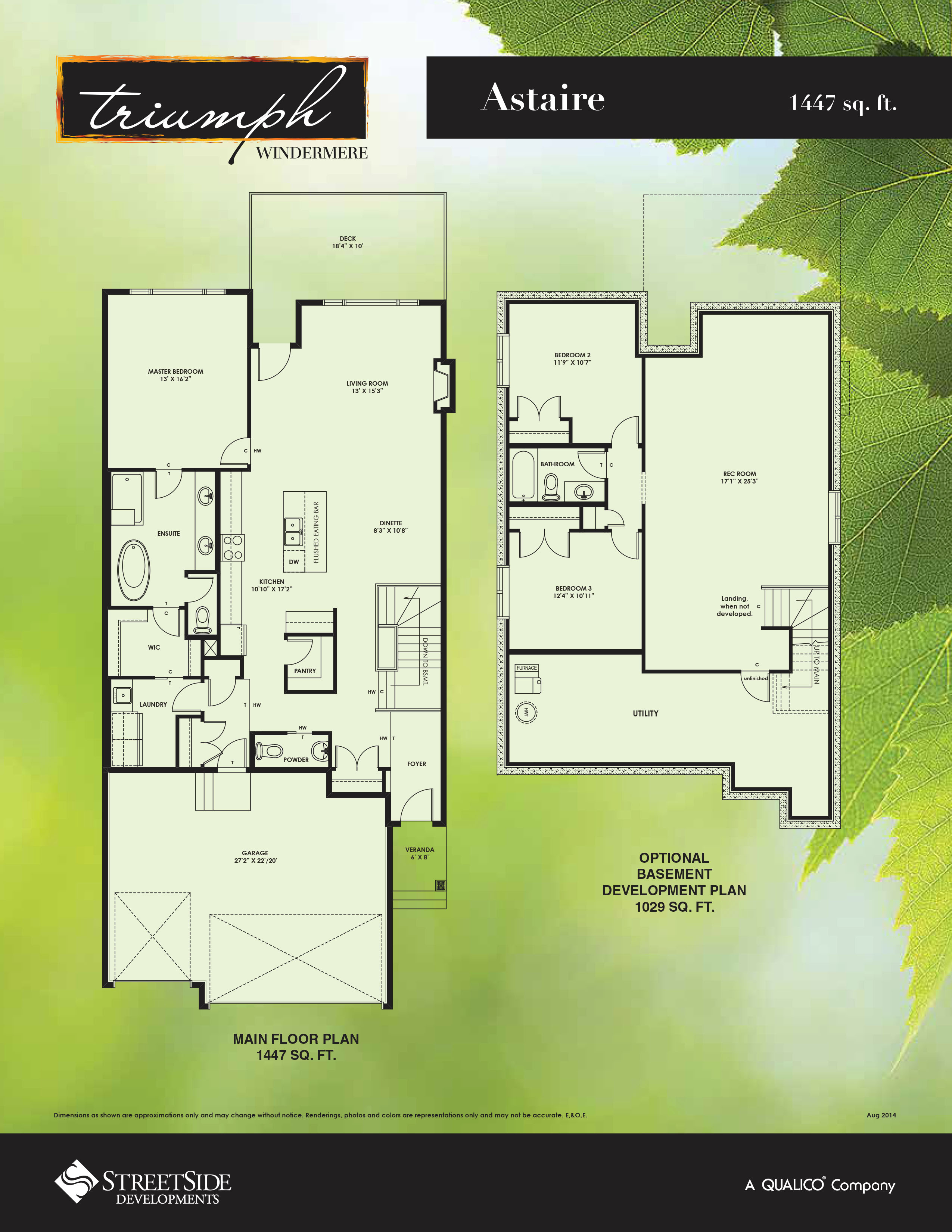 Windermere Triumph Bungalows - Astaire Floor Plan, Edmonton AB | Livabl