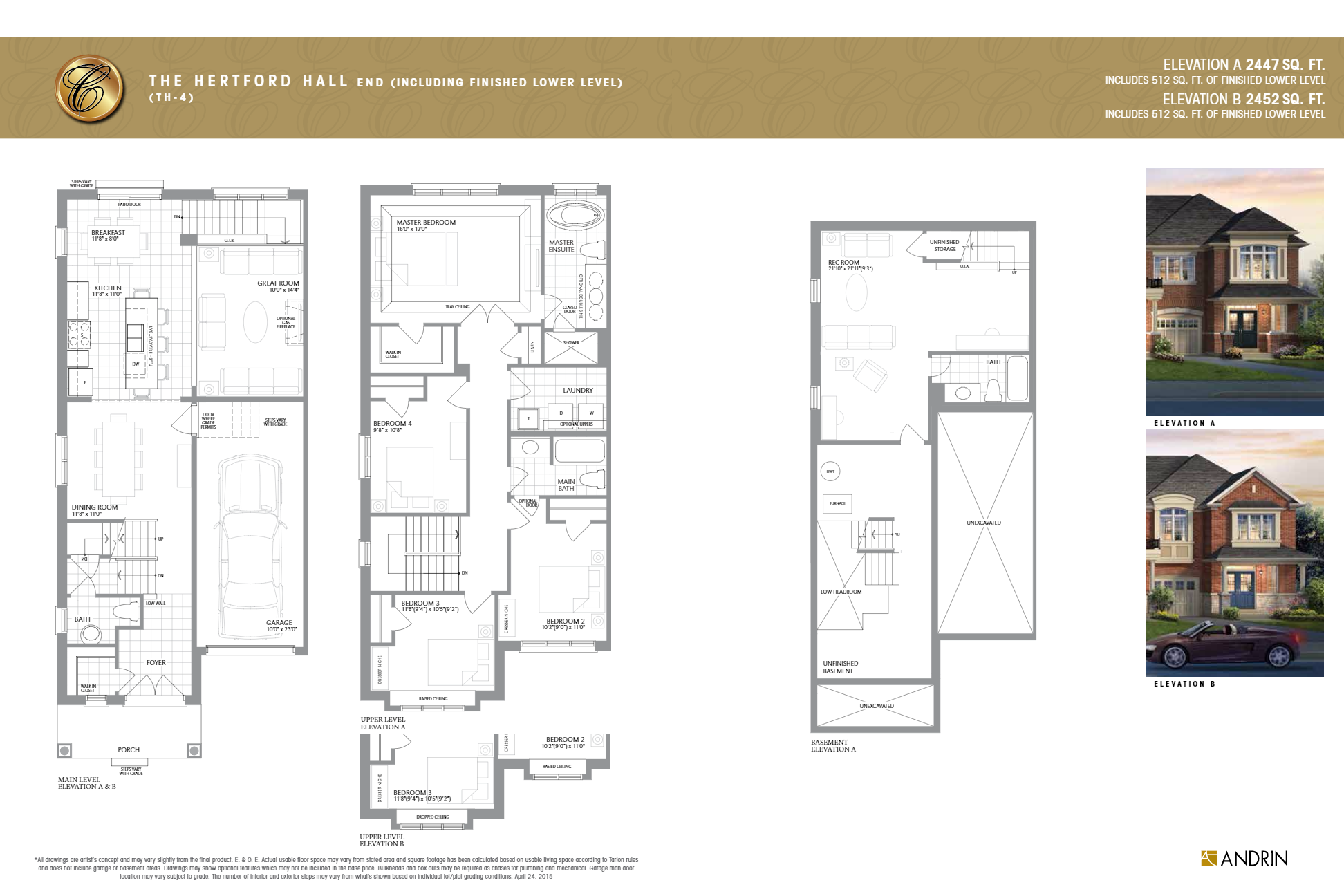 Claridge Gate | The Hertford Hall | Floor Plans and Pricing