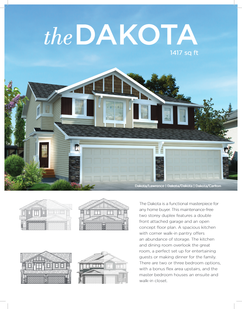 Glenridding Ravine Townhomes - Dakota Floor Plan, Edmonton AB | Livabl